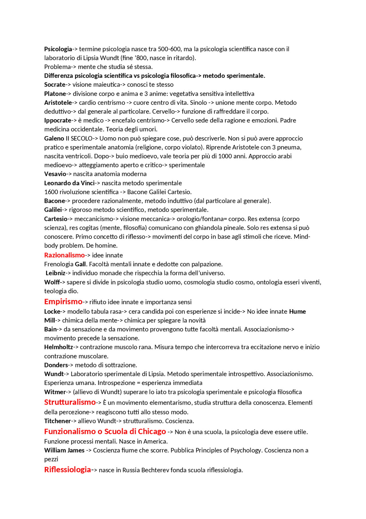 Storia Della Psicologia Morabito Riassunto Schematico Per Esame Docsity