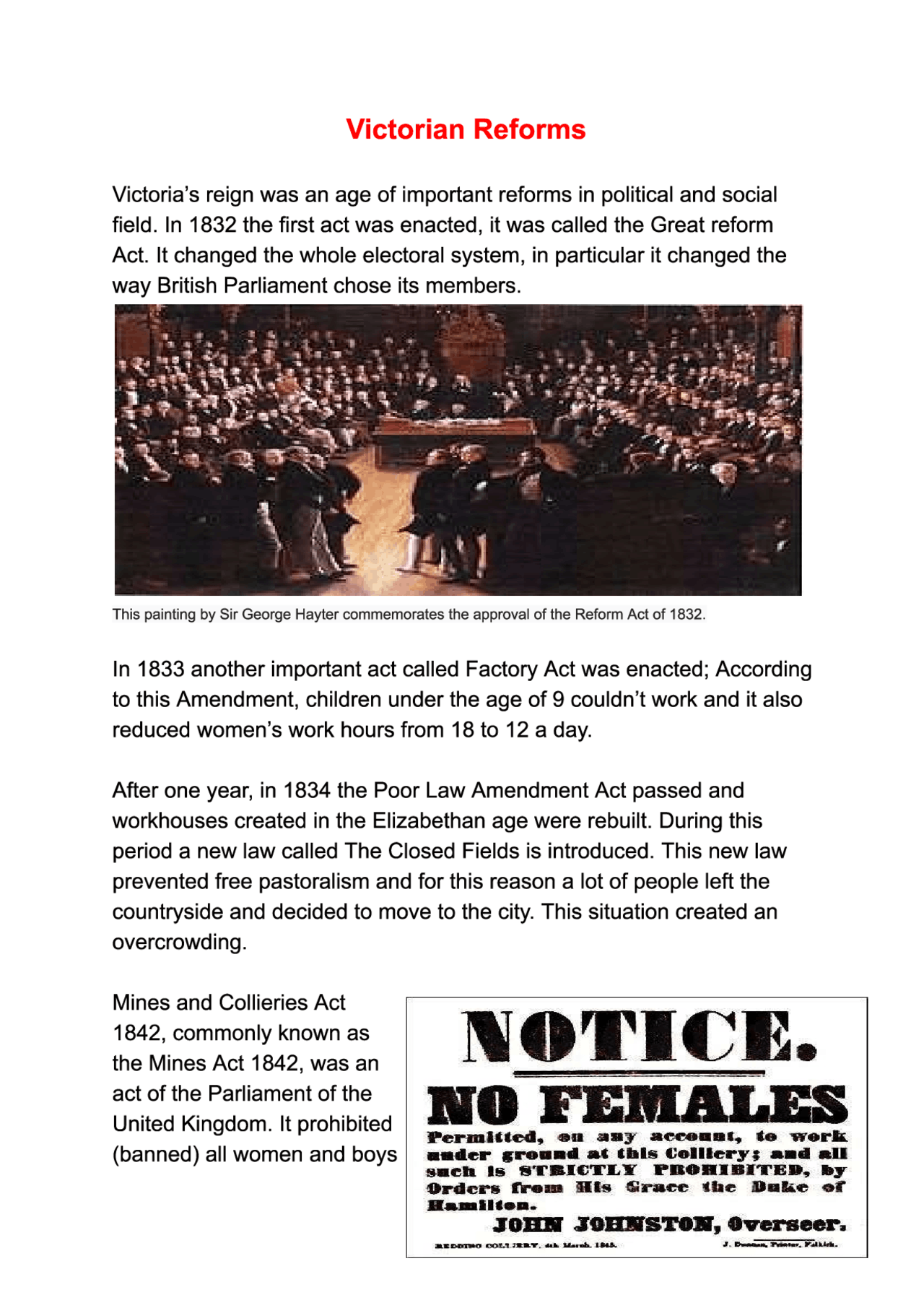 Victorian Reforms pdf - Docsity