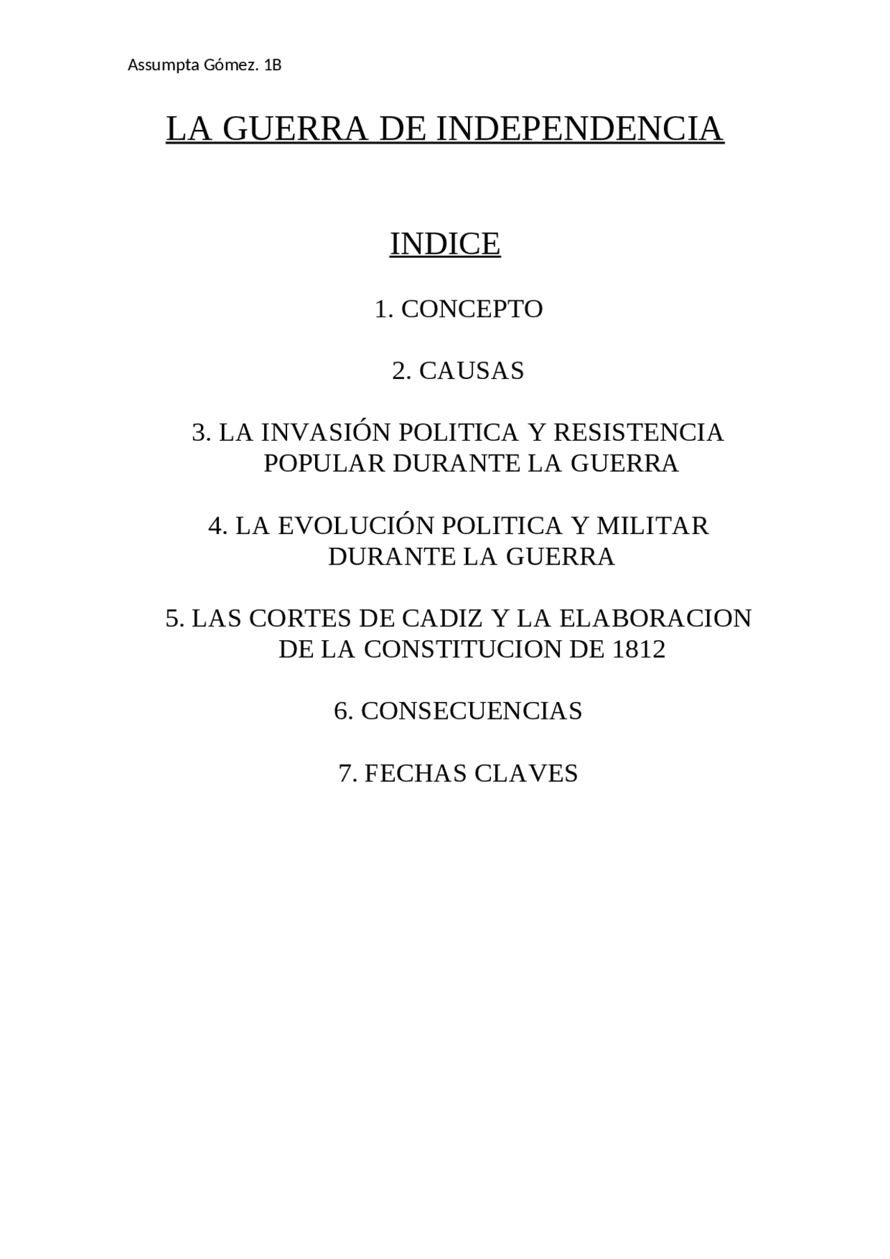 Trabajo guerra de la independencia | Apuntes de Historia del Derecho ...