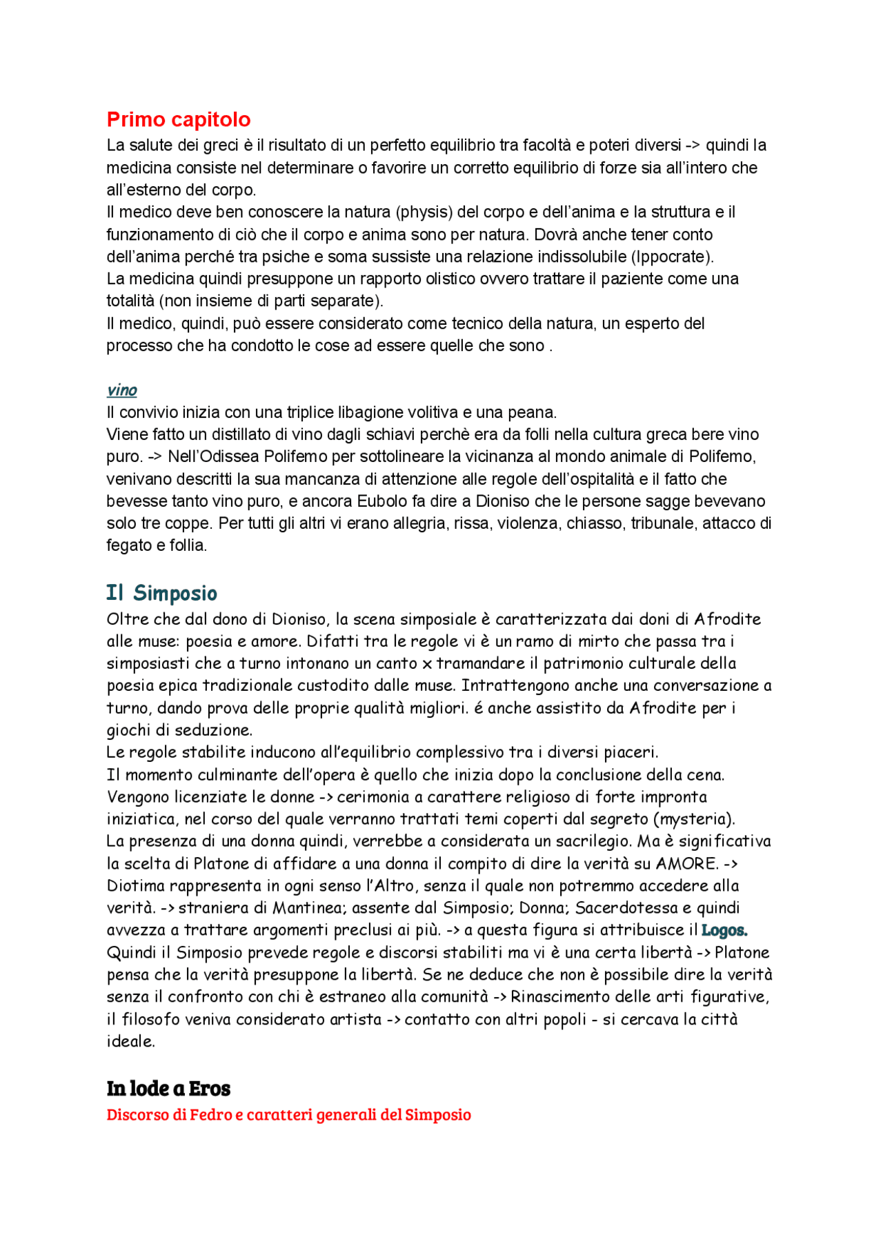 Riassunto del libro Miti d'amore. Filosofia dell'Eros, del Simposio di Platone, delle ...