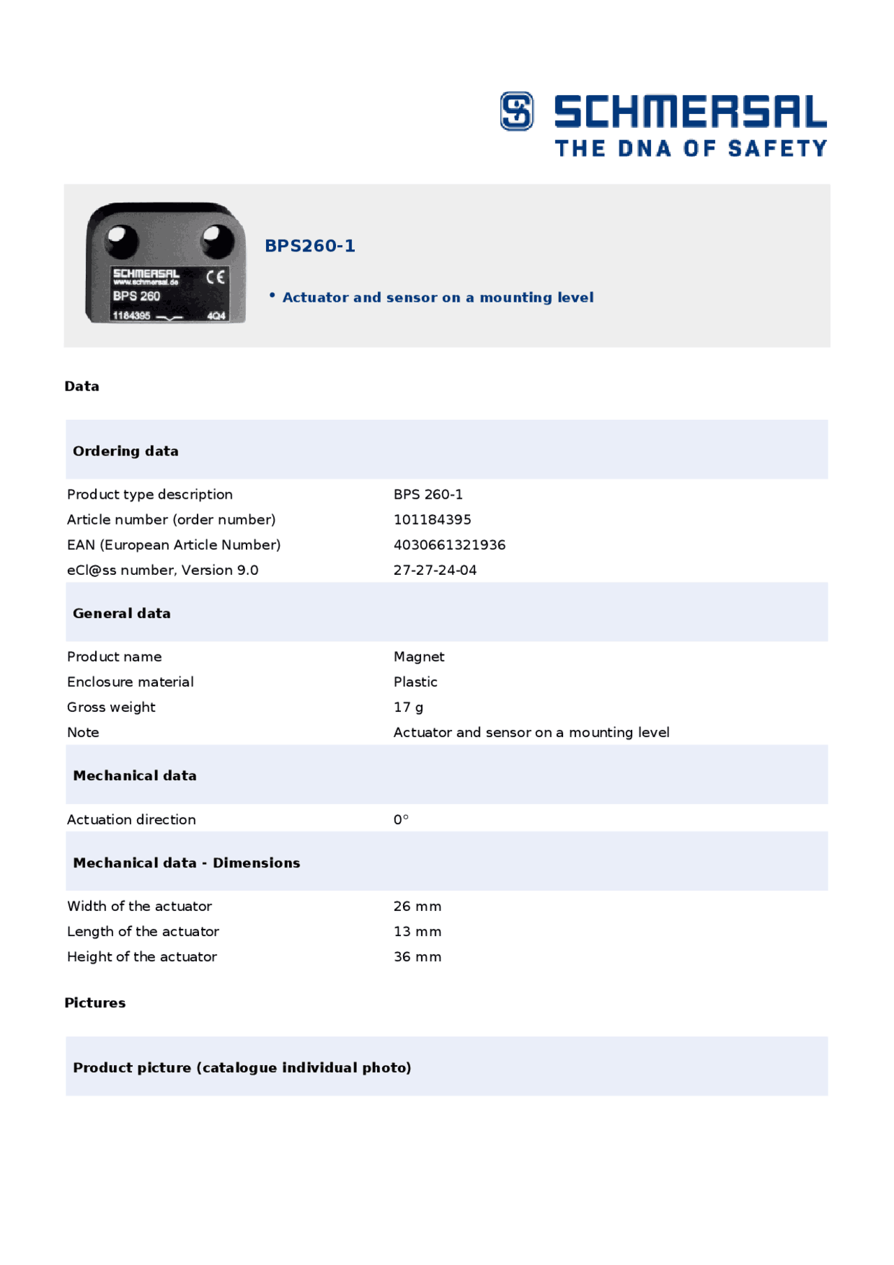 Schmersal-BPS260-1-datasheet.pdf - Docsity