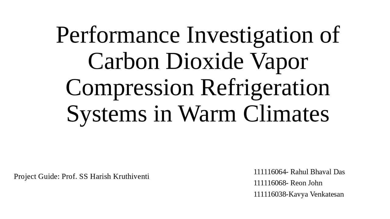 Booster CO2 Refrigeration Cycle Simulation using ASPEN Plus | Thesis Refrigeration and Air ...