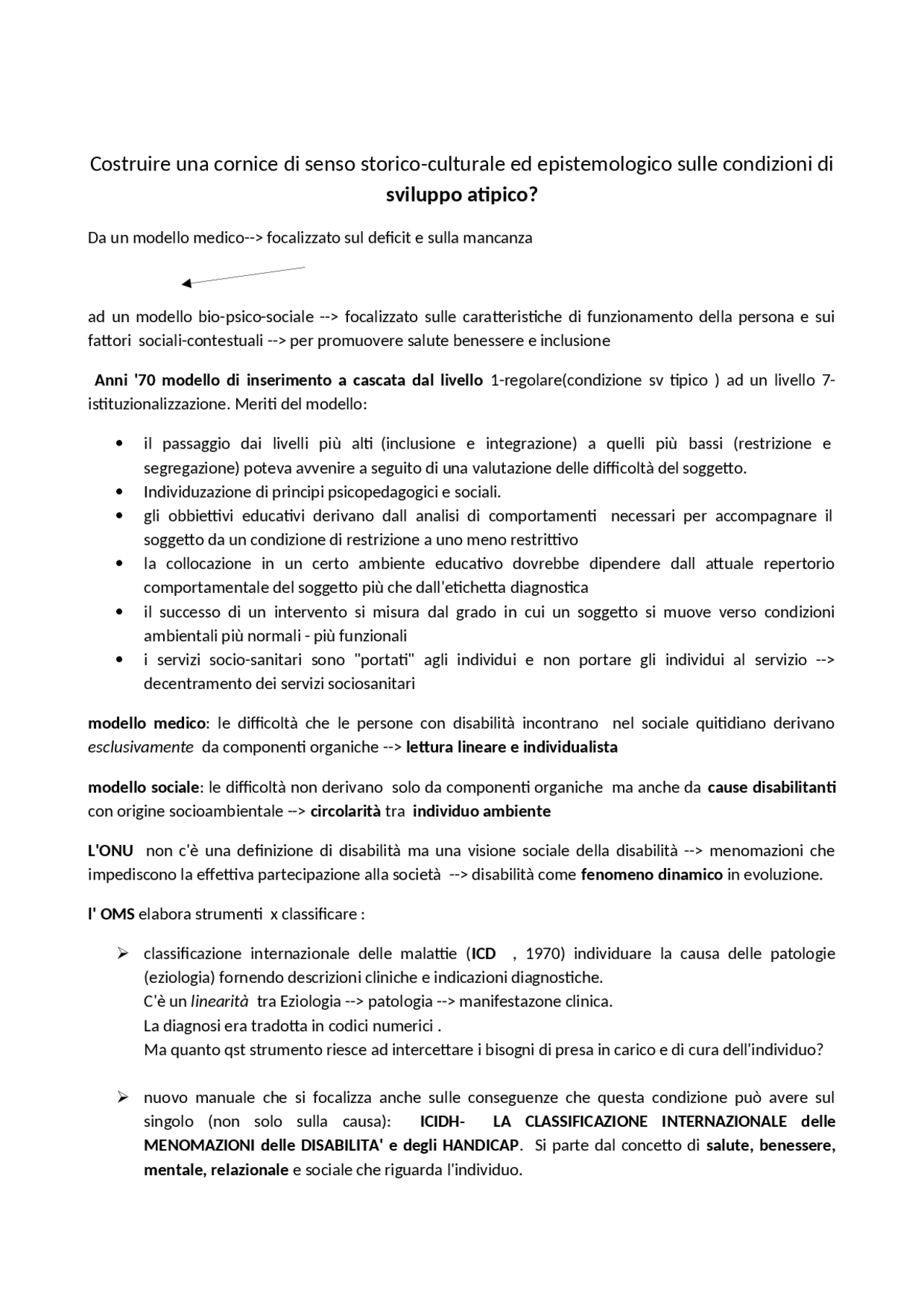 Appunti Psicologia Dello Sviluppo Tipico E Atipico Mod A Docsity