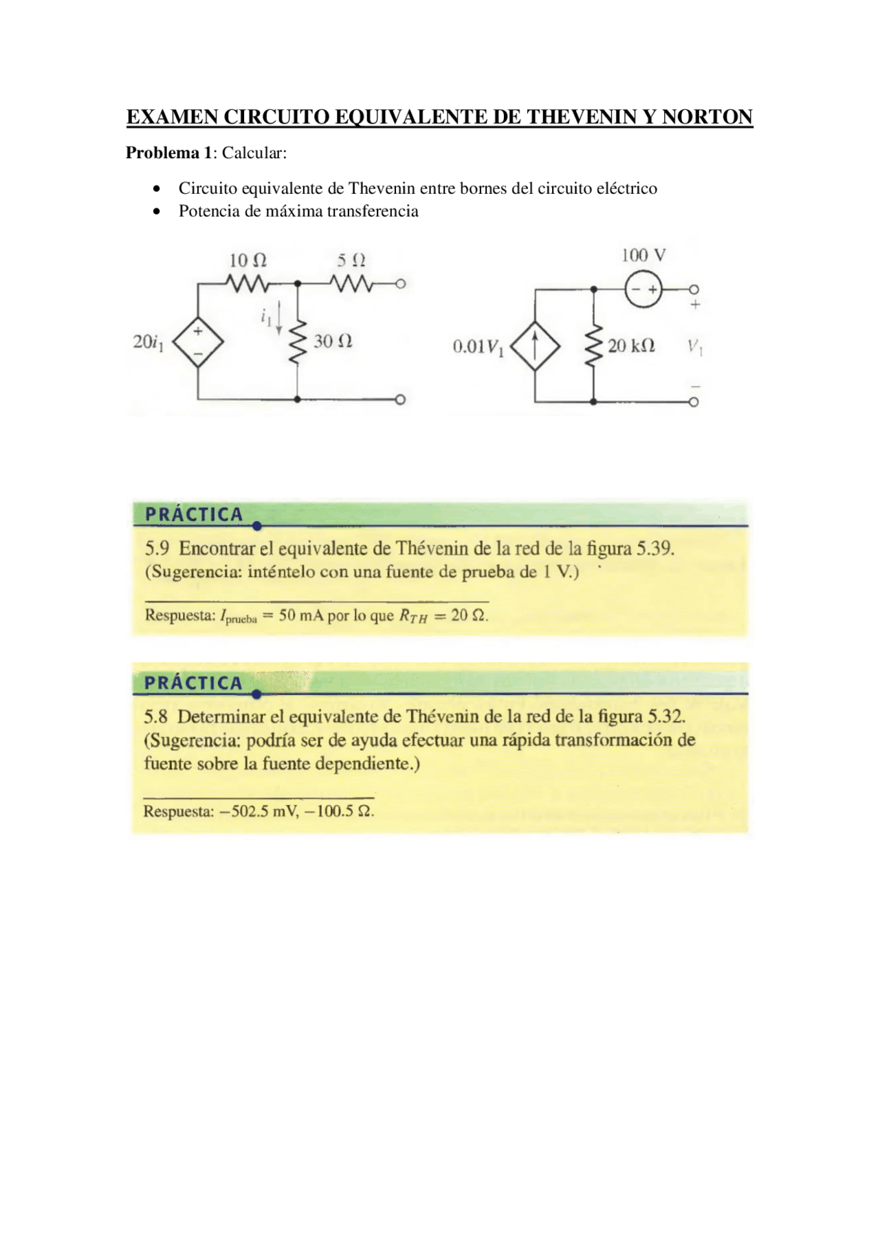 Análisis De Circuitos Docsity