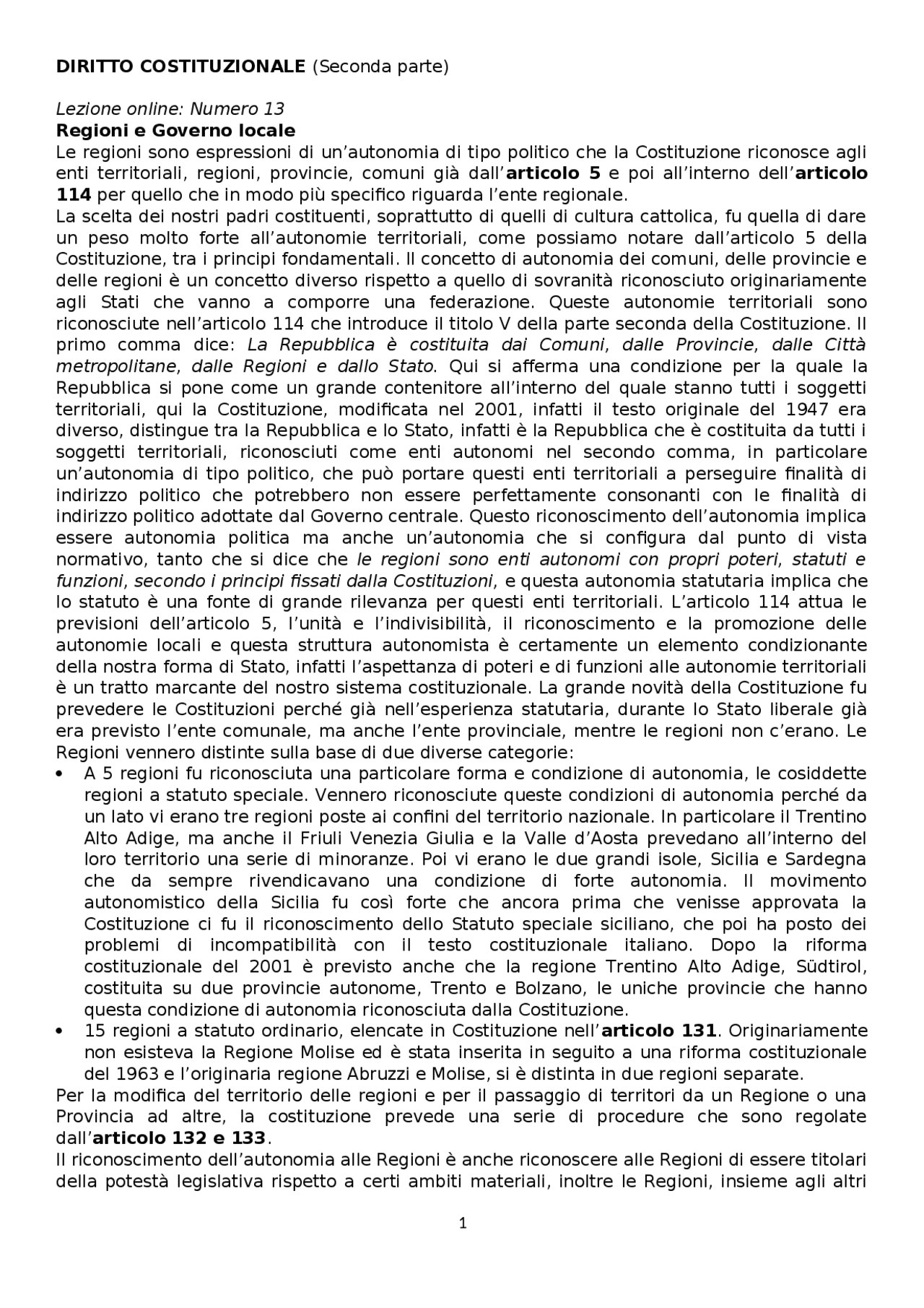 Diritto Costituzionale Seconda Parte Appunti Di Diritto