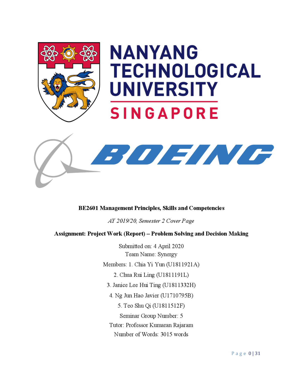 Boeing Management Analysis - Docsity