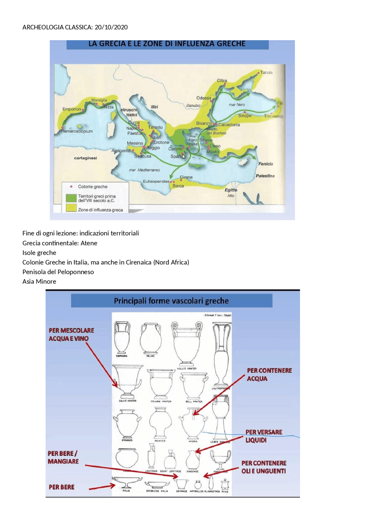 Lezioni Archeologia Classica Docsity