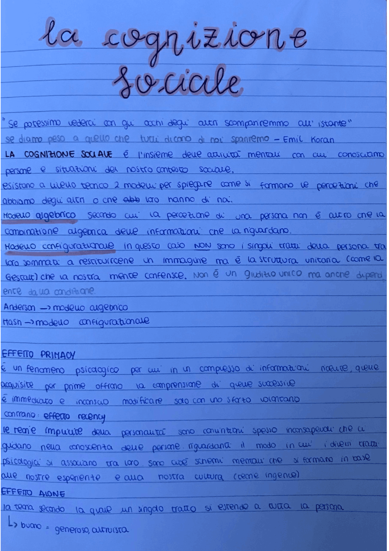 La Cognizione Sociale Docsity