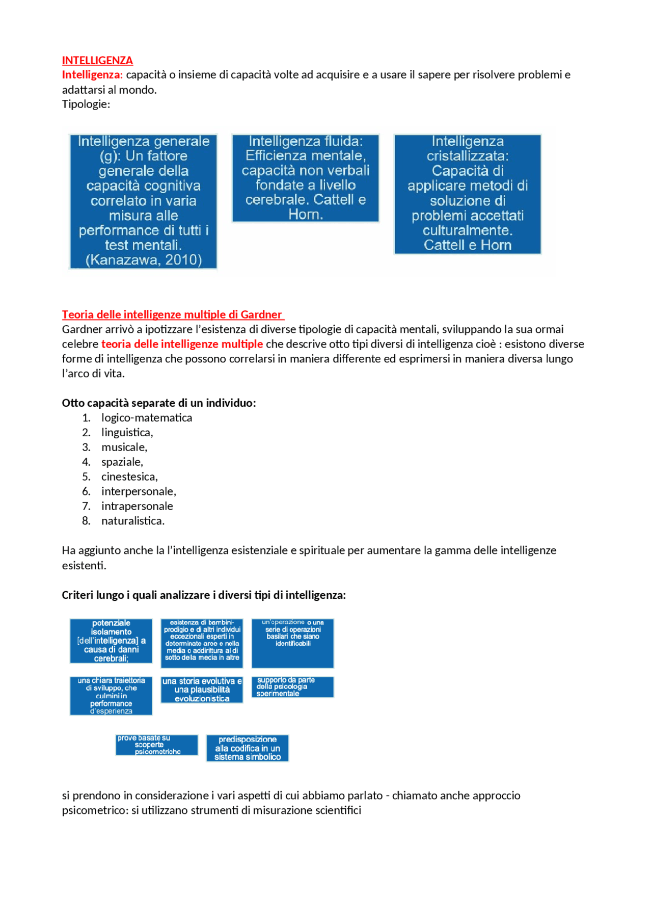 Intelligenza Appunti Psico Docsity