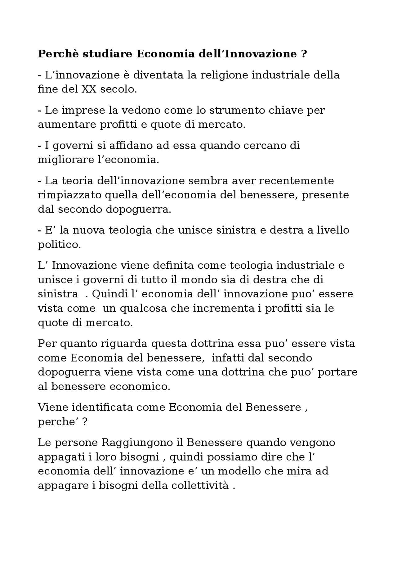 Innovation Management Docsity