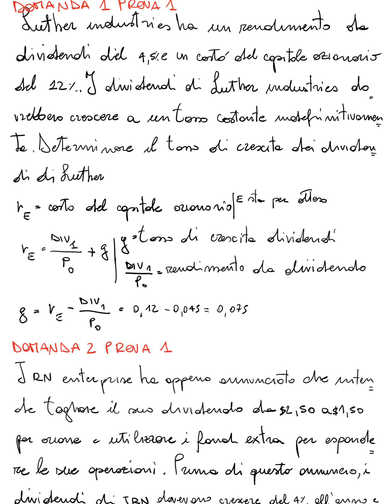 Prove Desame Finanza Aziendale Ettore Croci 2021 Modulo 1 Docsity