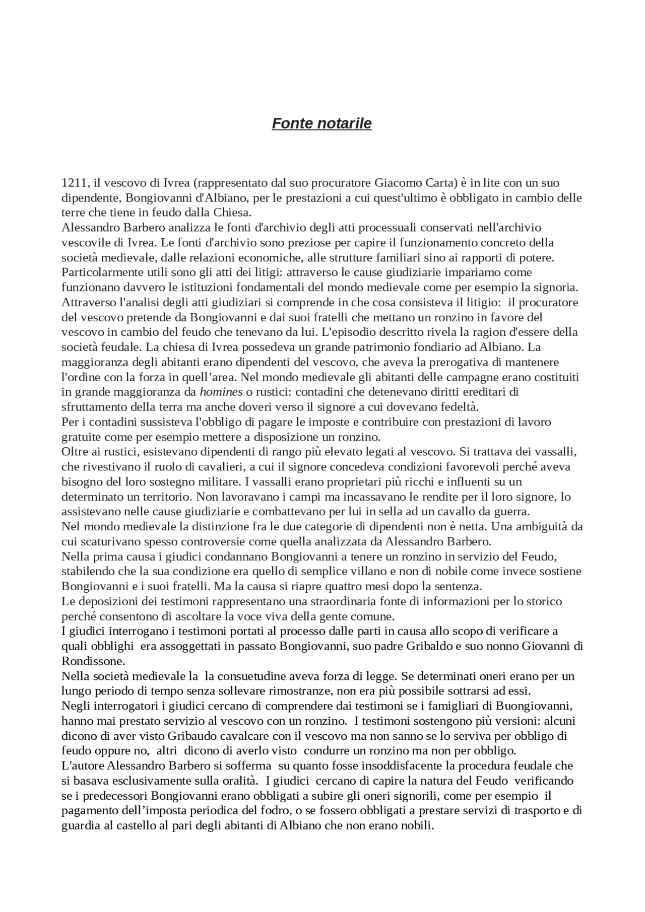 Prima Lezione Di Metodo Storico Docsity