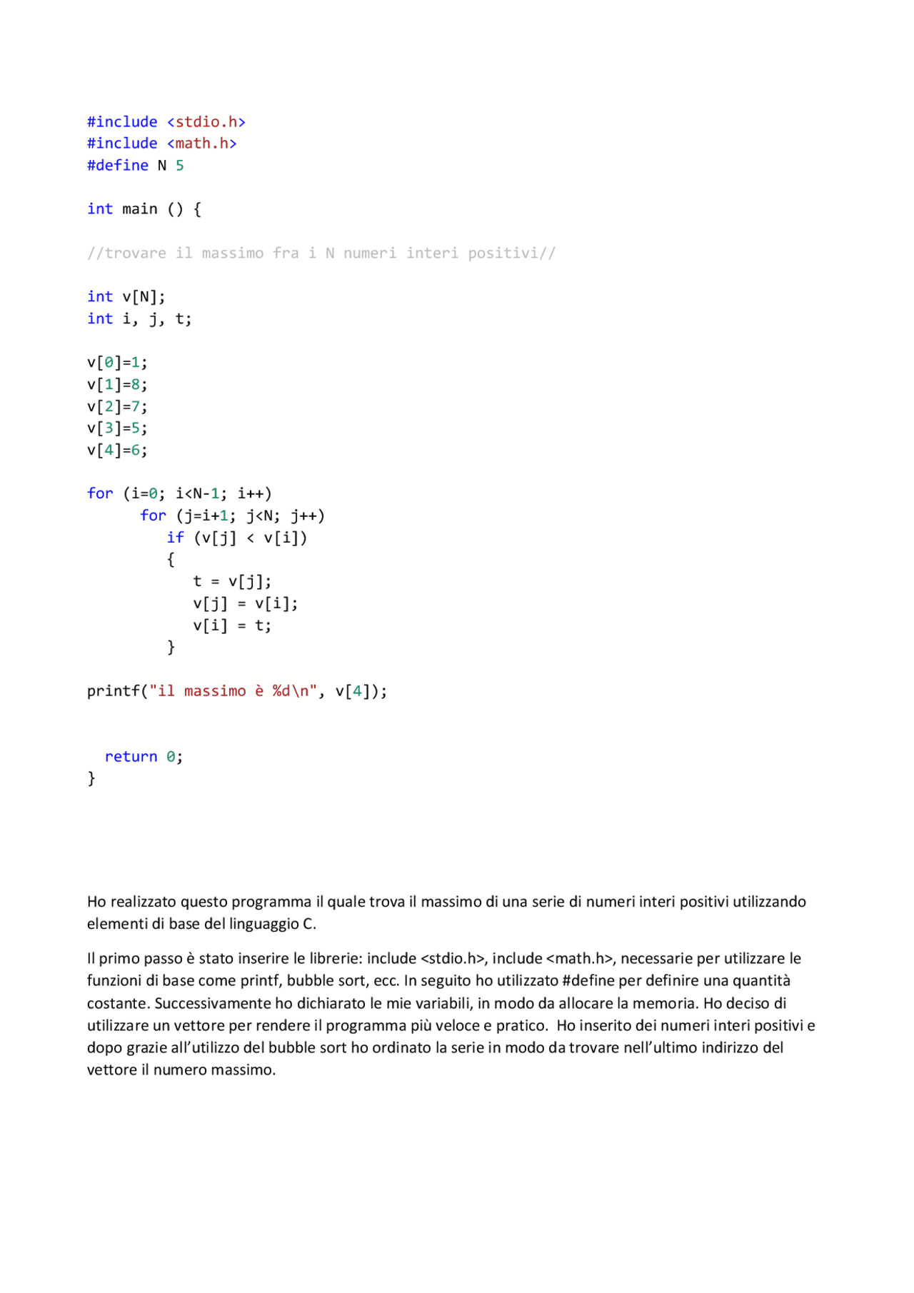 ELABORATO 1 SISTEMI DI ELABORAZIONE DELLE INFORMAZIONI - Docsity