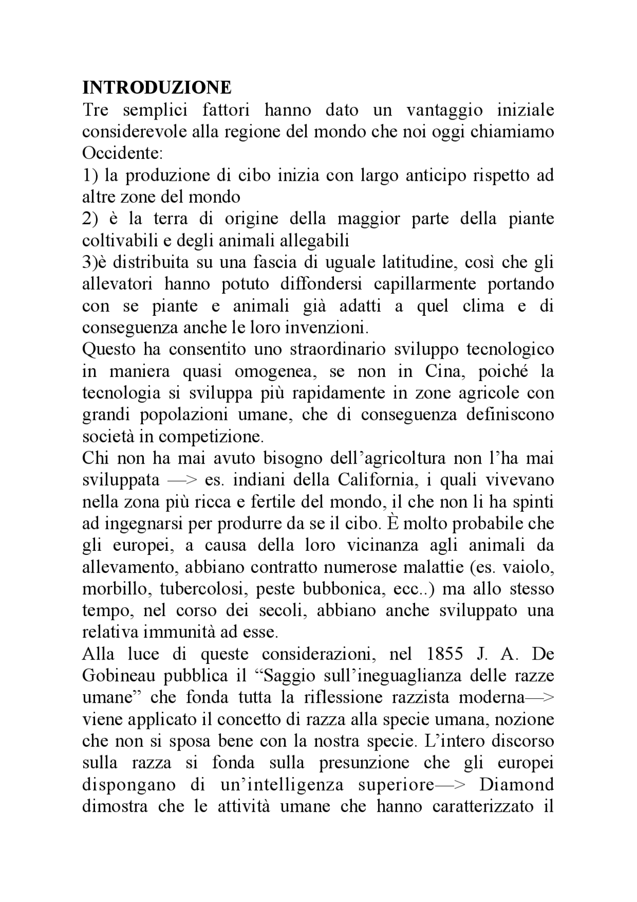 Armi Acciaio E Malattie Jared Diamond Docsity