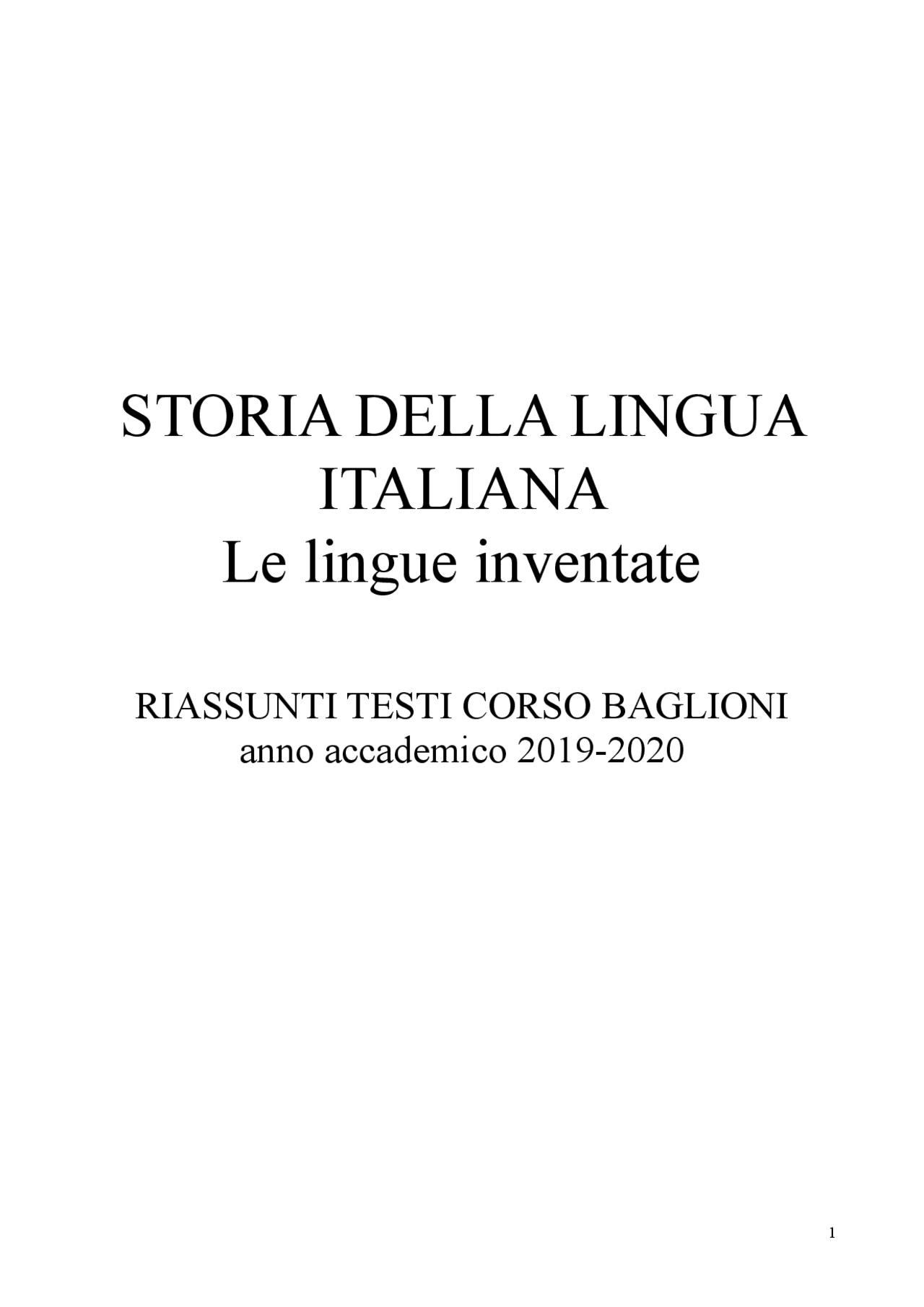 Riassunto Testi Corso Storia Della Lingua Docsity