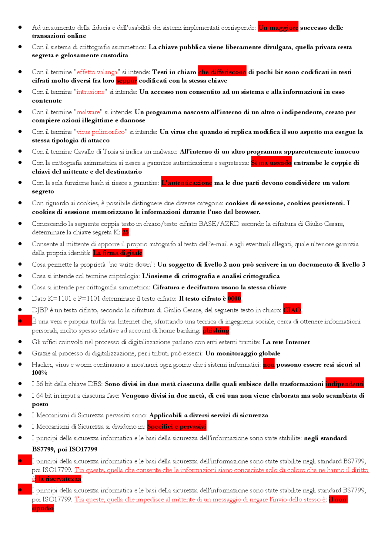 Database Sicurezza Dei Sistemi Informatici Docsity