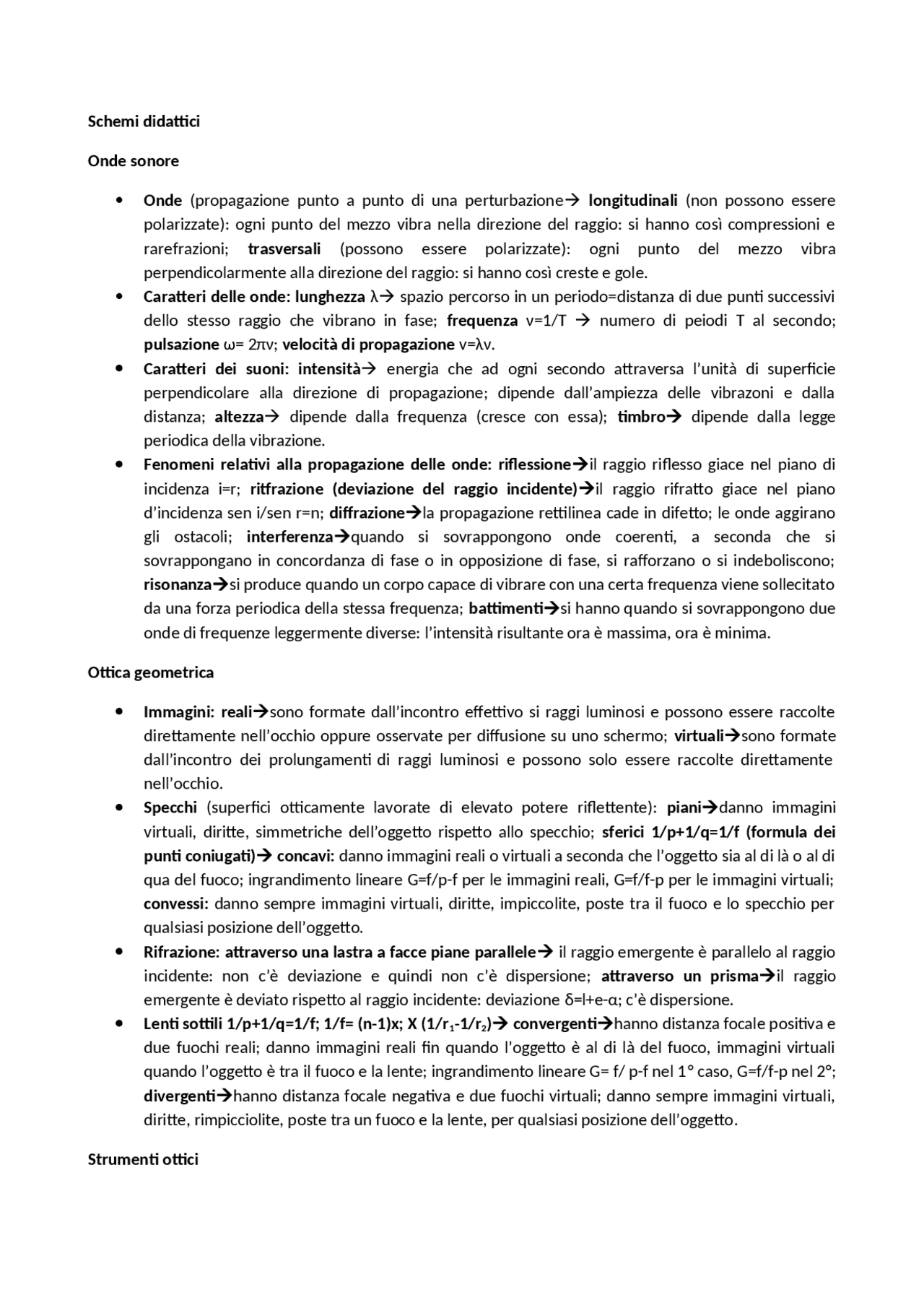 Schemi Didattici Di Fisica Docsity