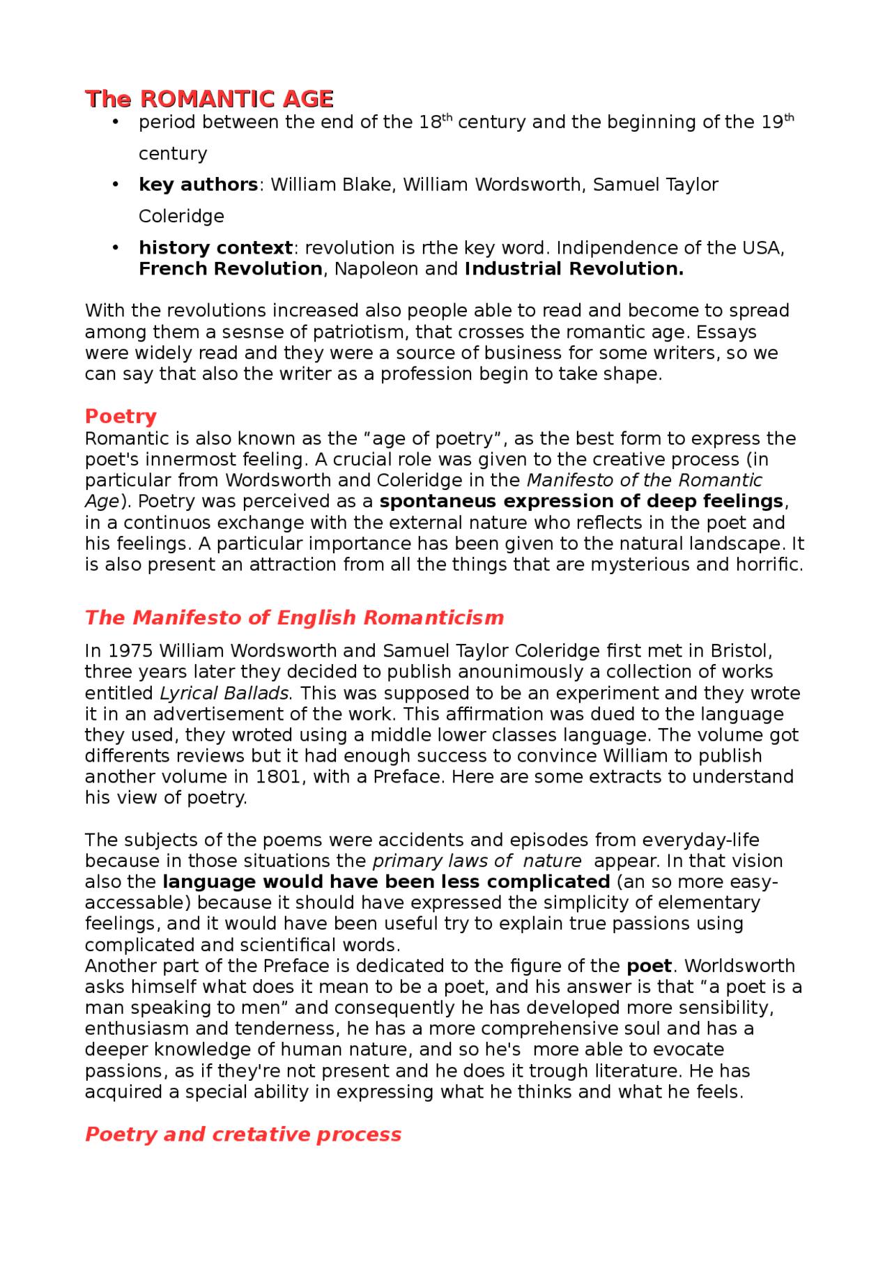 English Romanticism - a general view of the Romantic Age in England ...