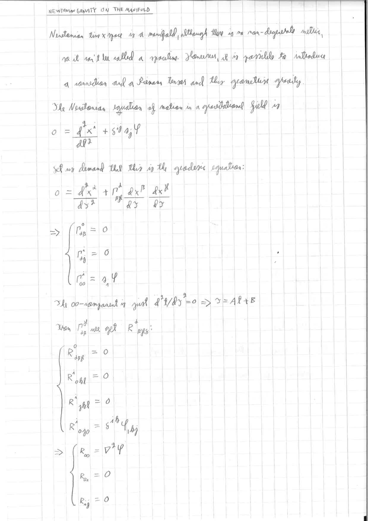 Introduction To General Relativity Appunti Di Relatività Generale