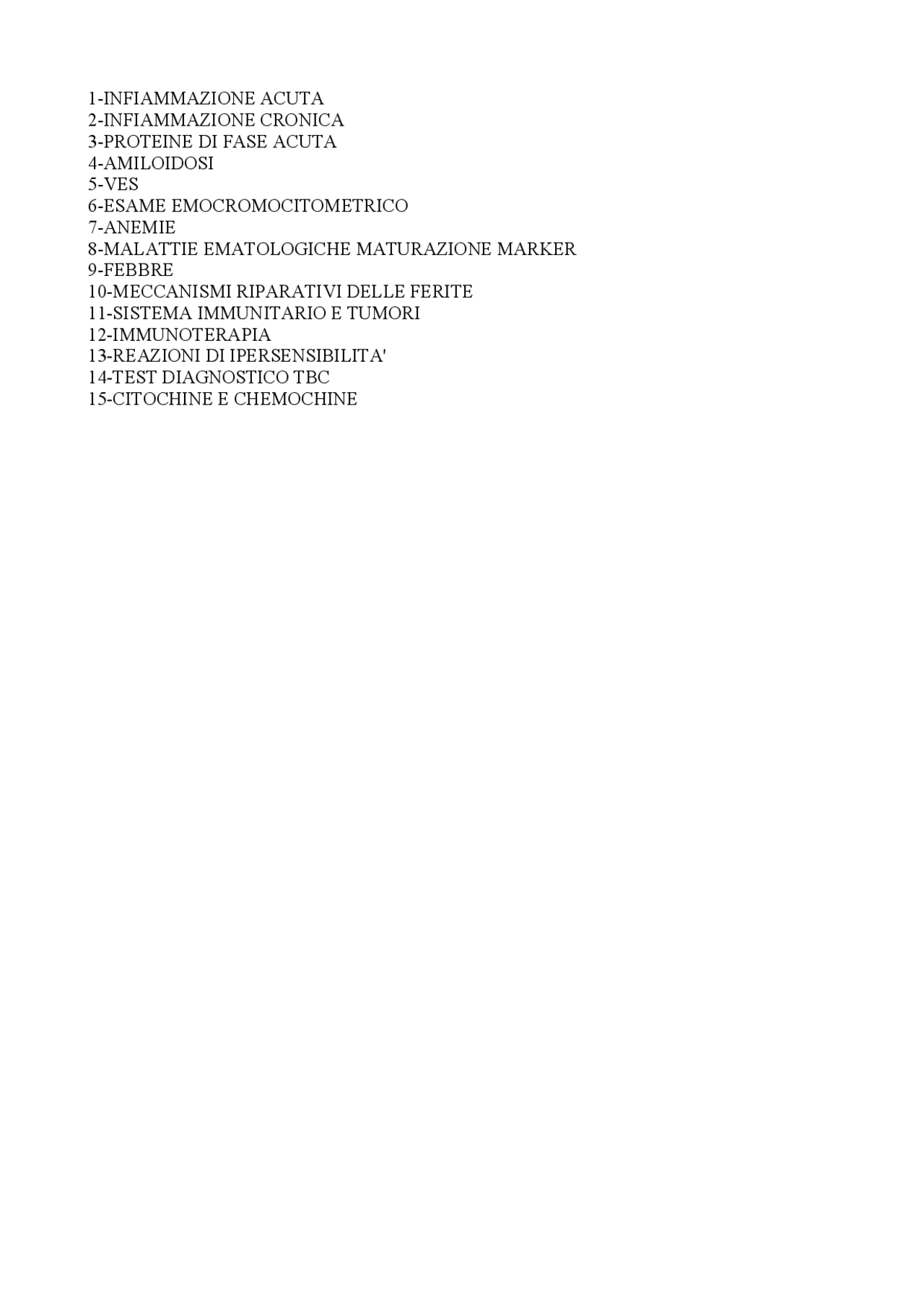 Riassunto Patologia Generale Docsity
