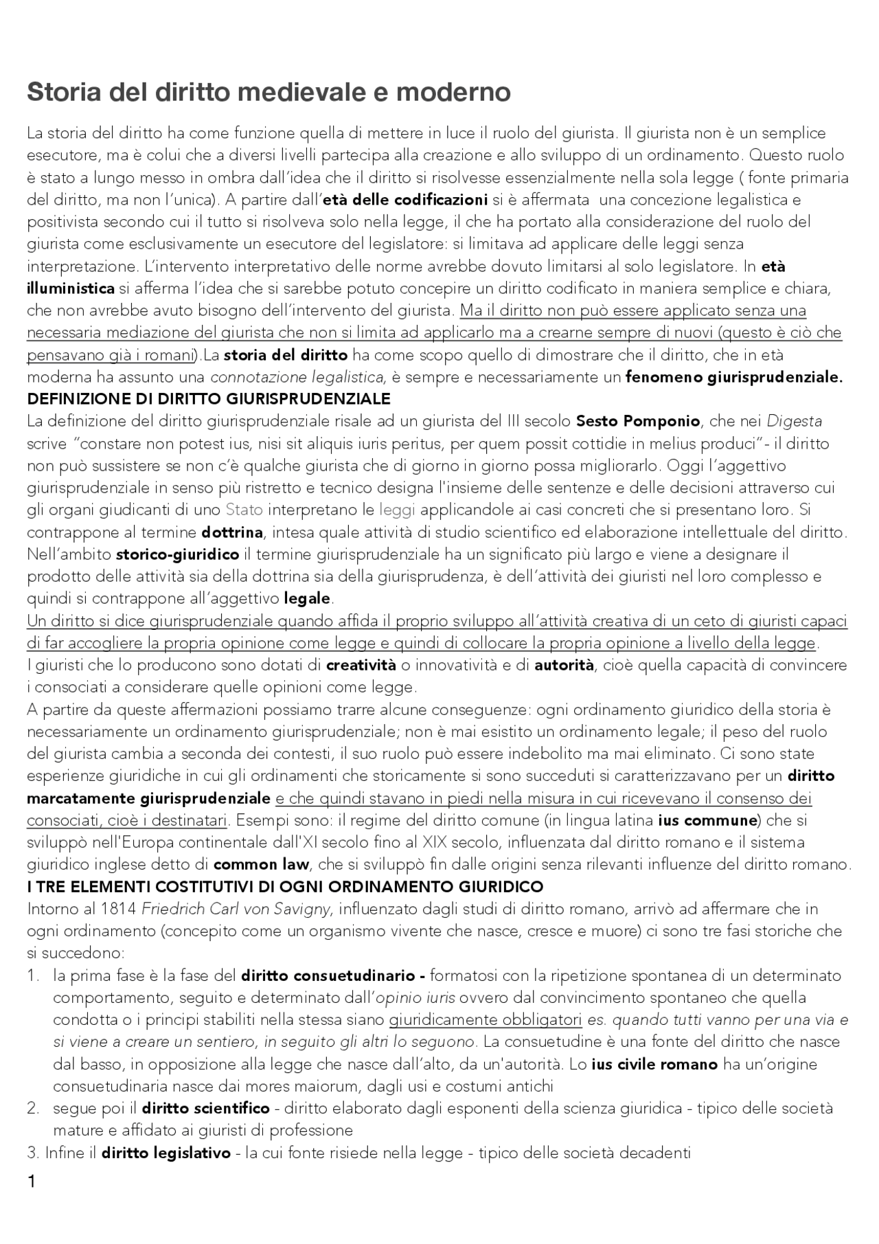 Storia Del Diritto Medievale E Moderno Docsity