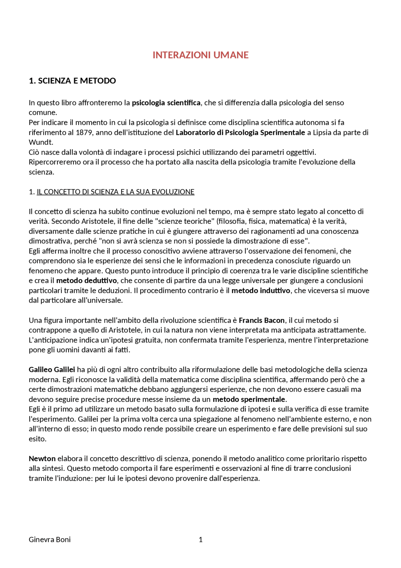 Riassunto Interazioni Umane Docsity