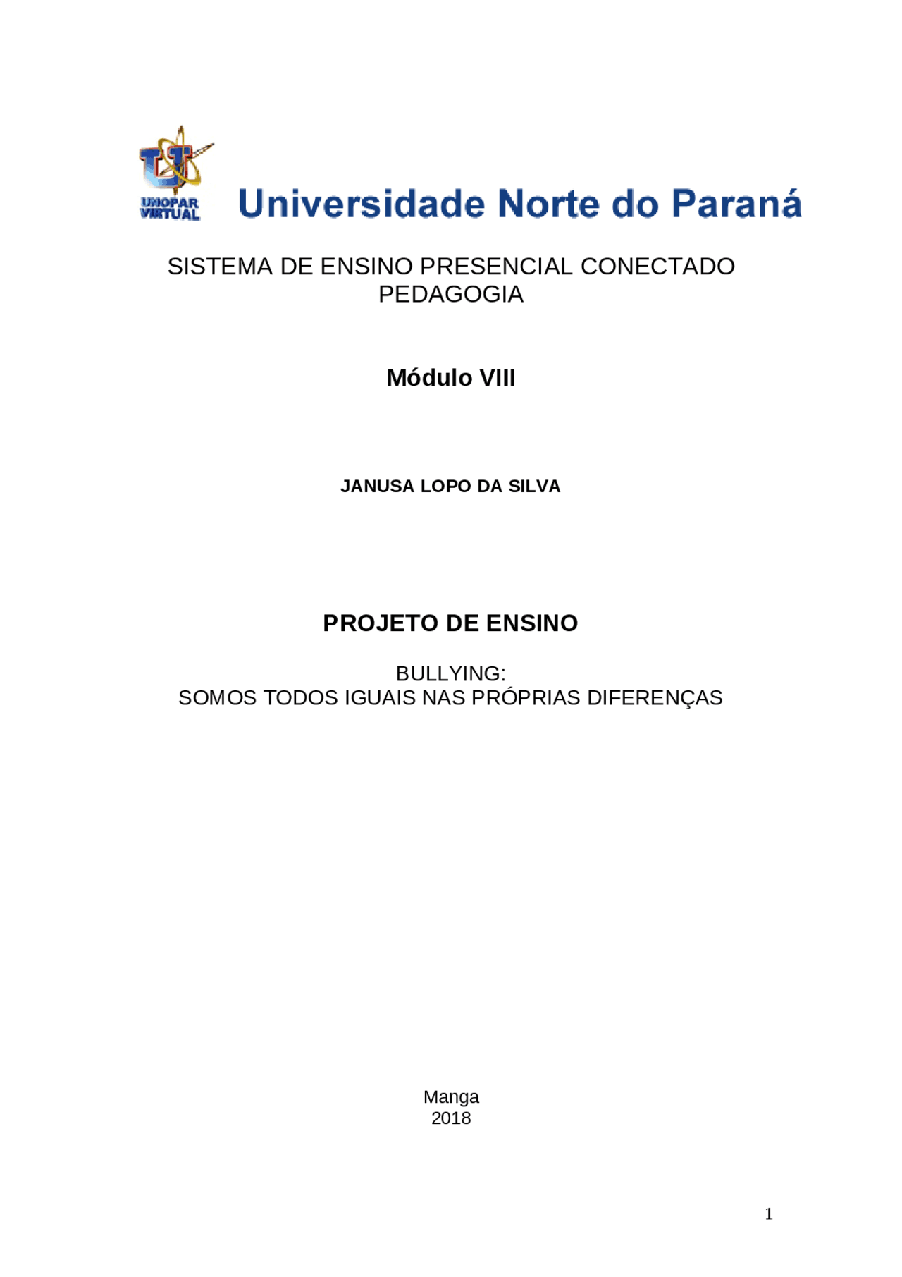 Trabalho Em Grupo Unopar Docsity