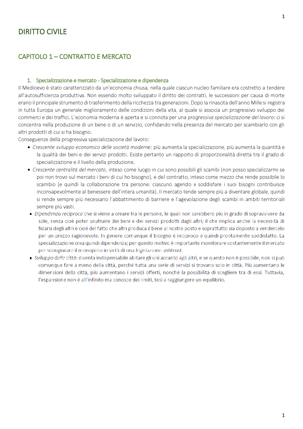 Sintesi Diritto Civile Libro Il Contratto Docsity