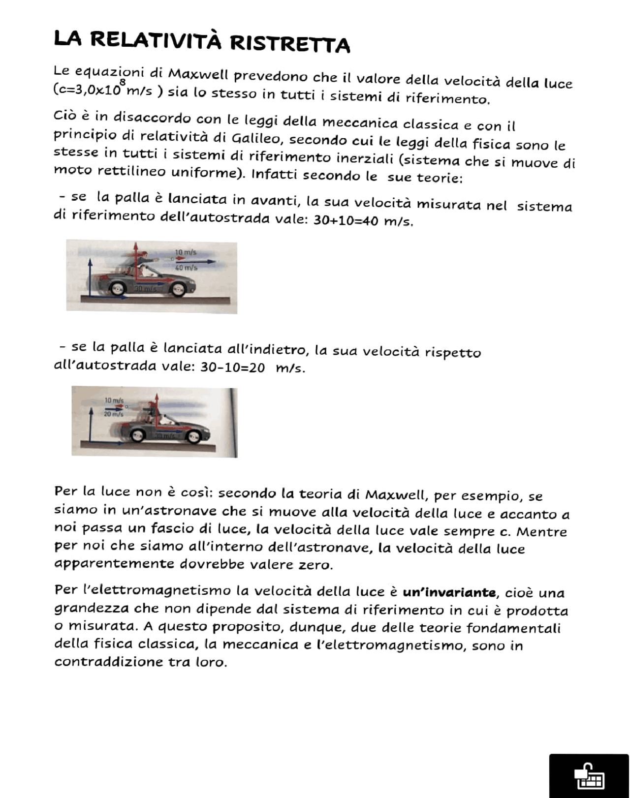Fisica La Relatività Ristretta Docsity