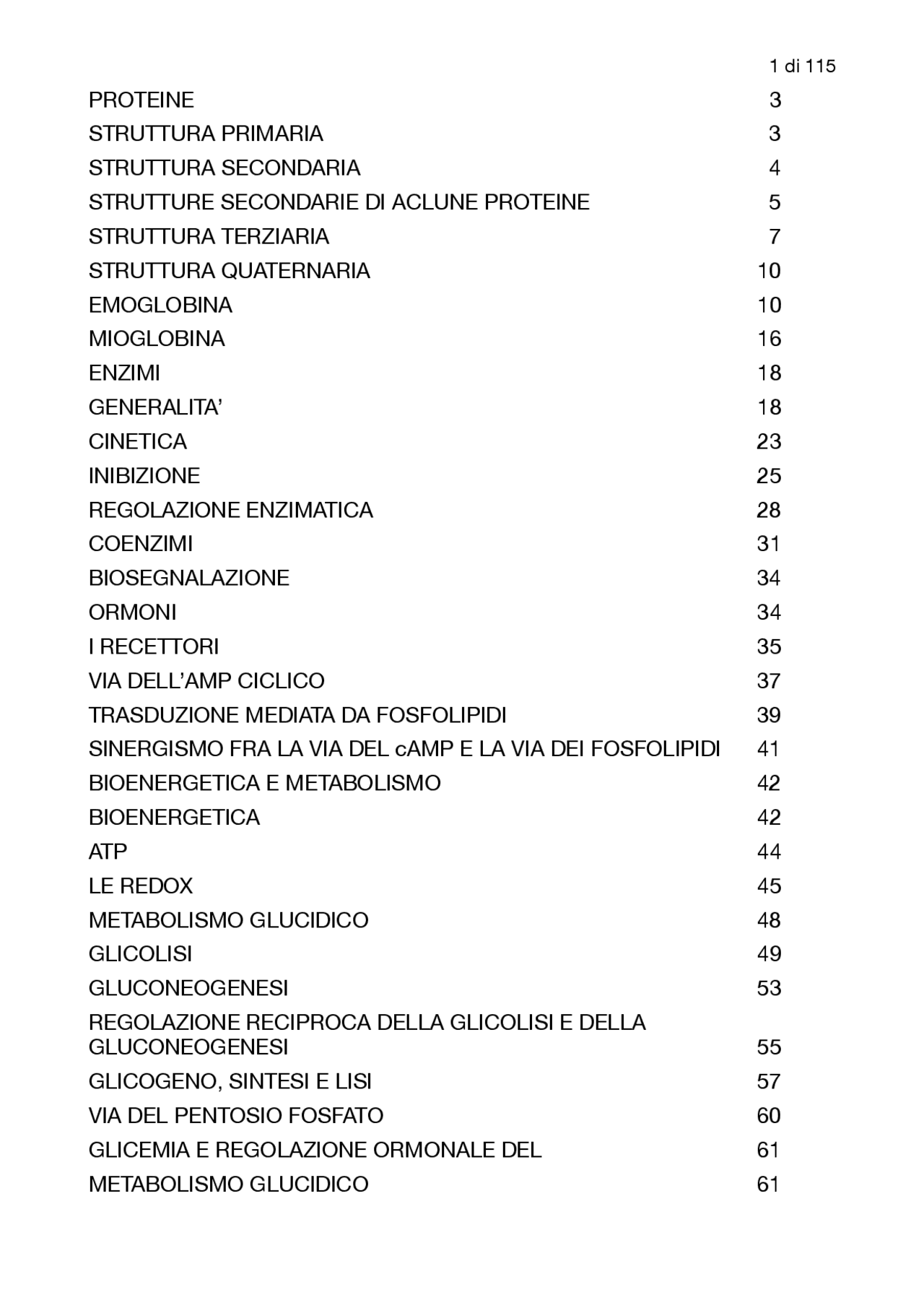 Riassunto Biochimica Docsity