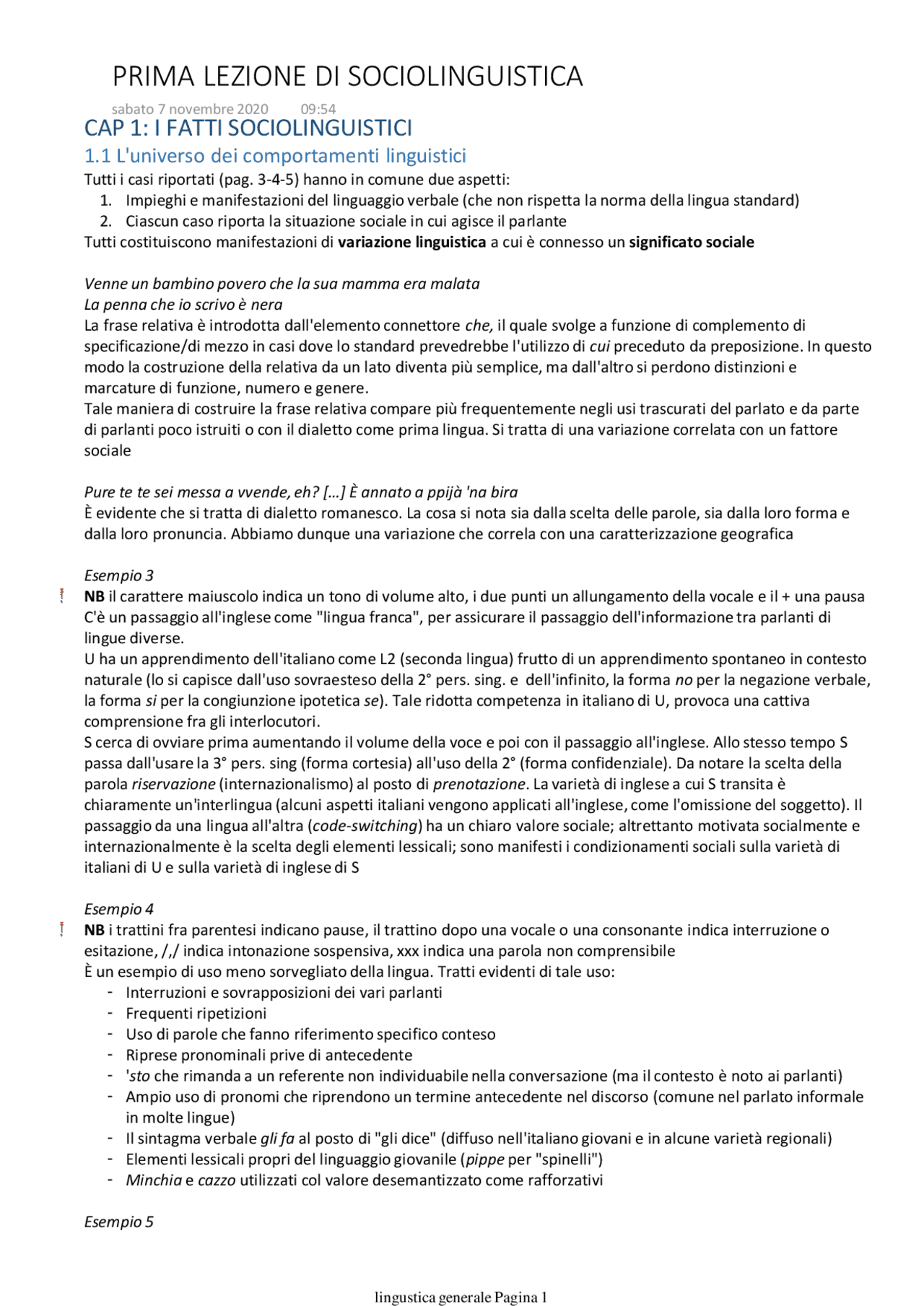 Prima Lezione Di Sociolinguistica G Berruto Docsity