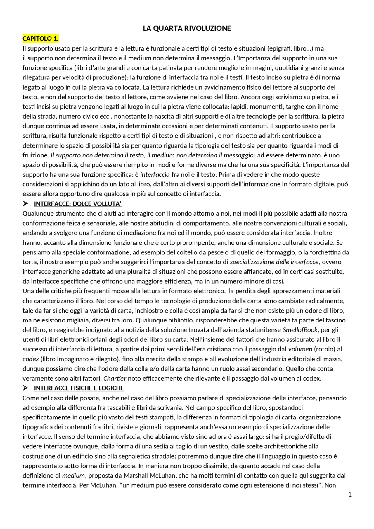 La Quarta Rivoluzione Docsity