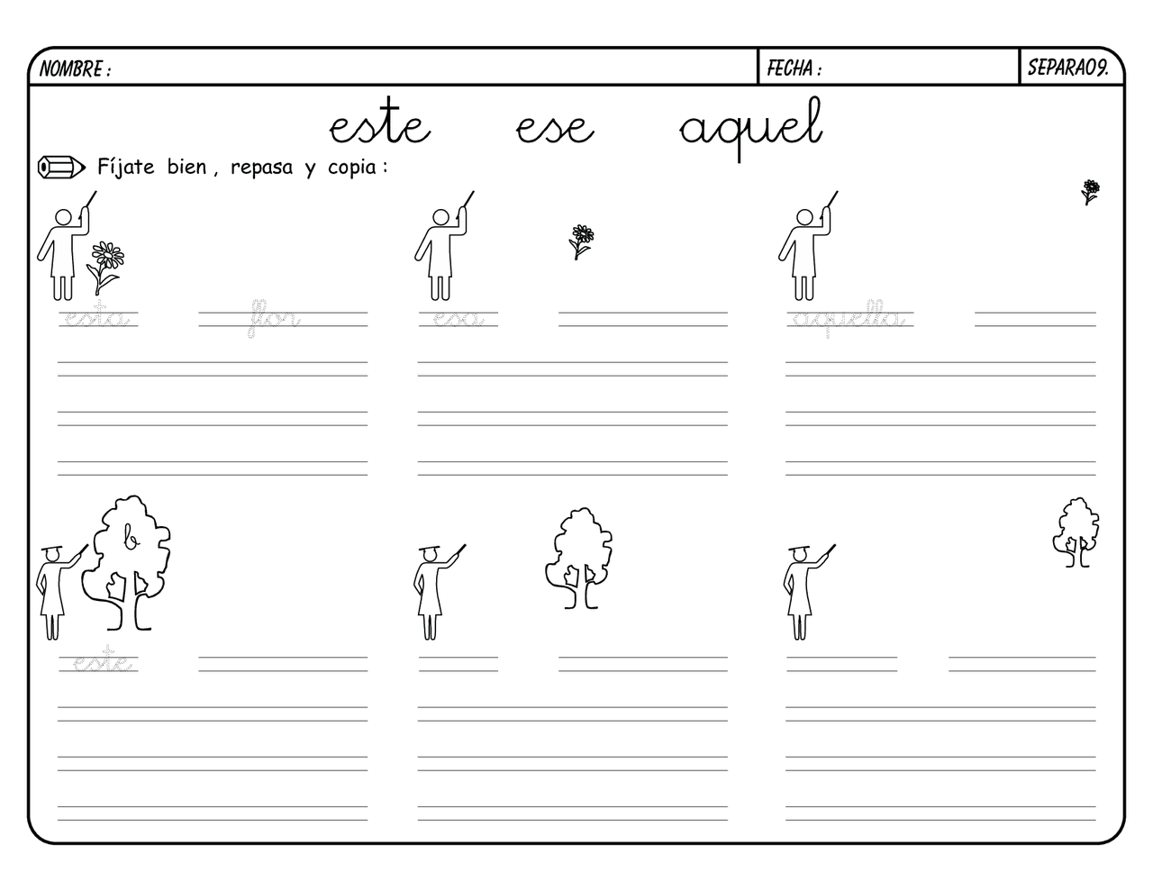 Separación de palabras | Ejercicios de Lengua y Literatura | Docsity