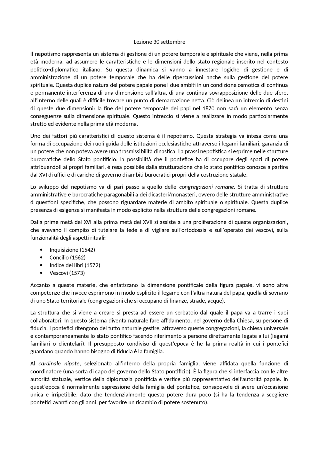 Storia Del Cristianesimo E Delle Chiese Lezione 30 Settembre Docsity