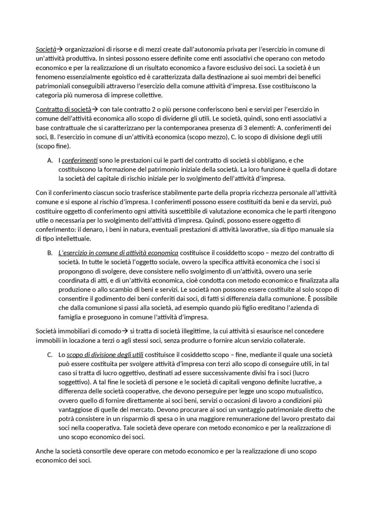 Società Di Persone Diritto Commerciale Campobasso Docsity