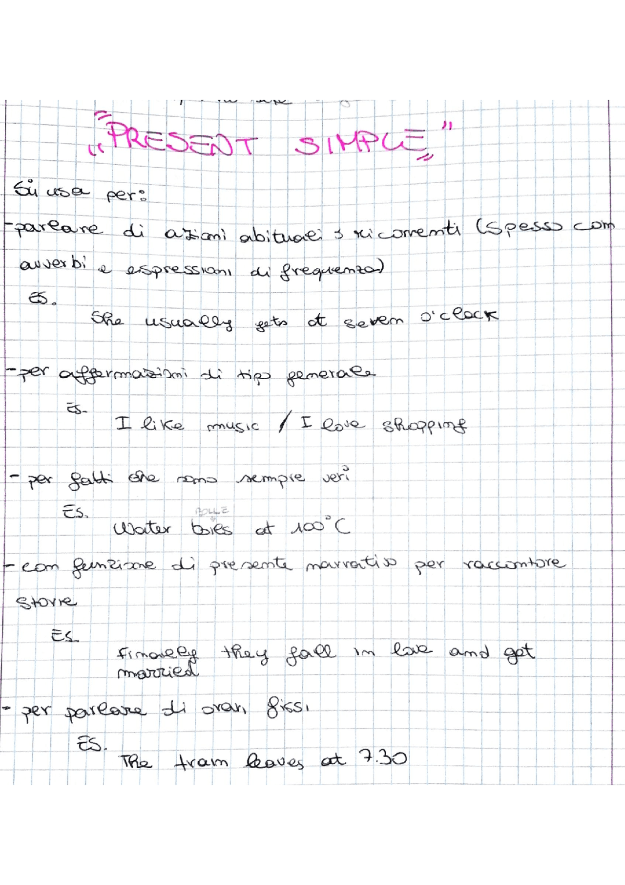 Teoria present simple - Docsity