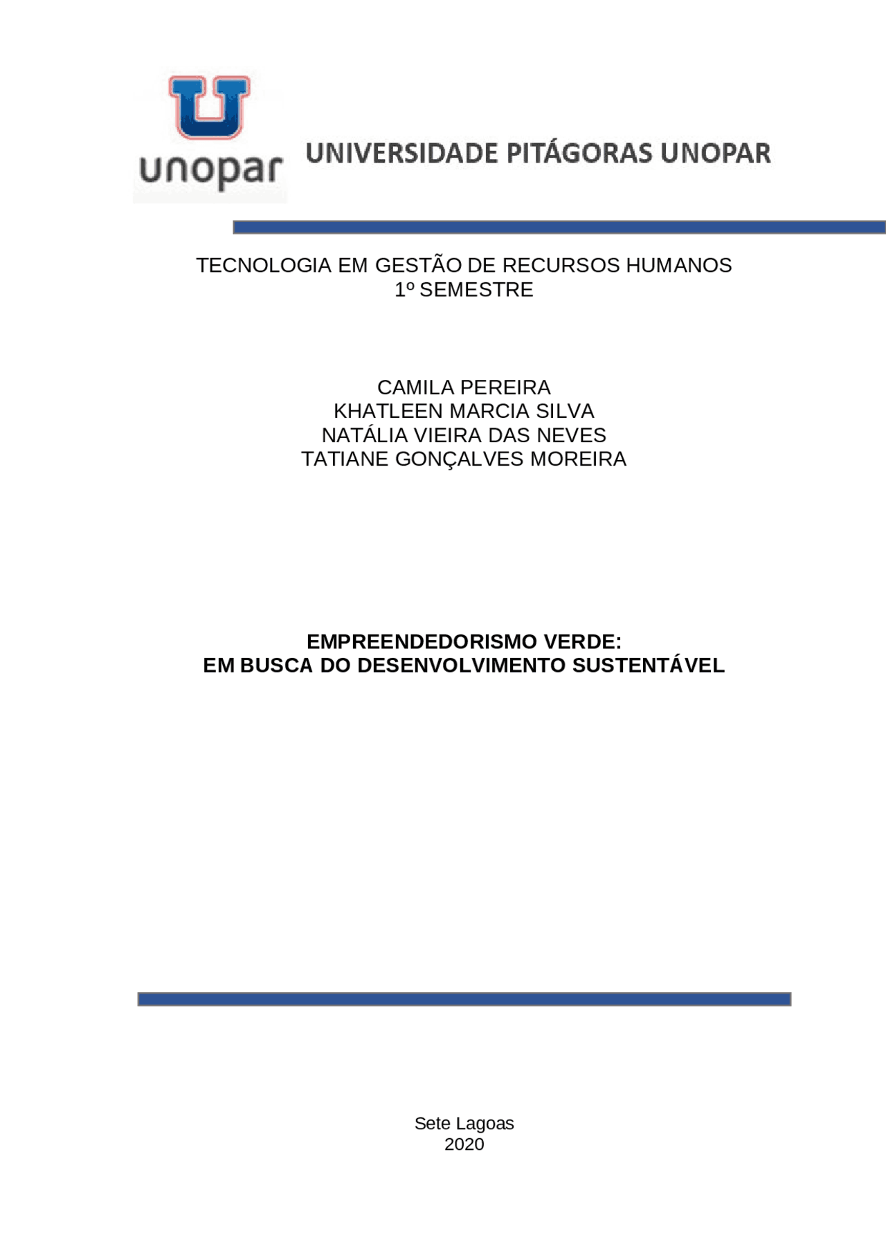 Empreendedorismo Verde Em Busca Do Desenvolvimento SustentÁvel Docsity