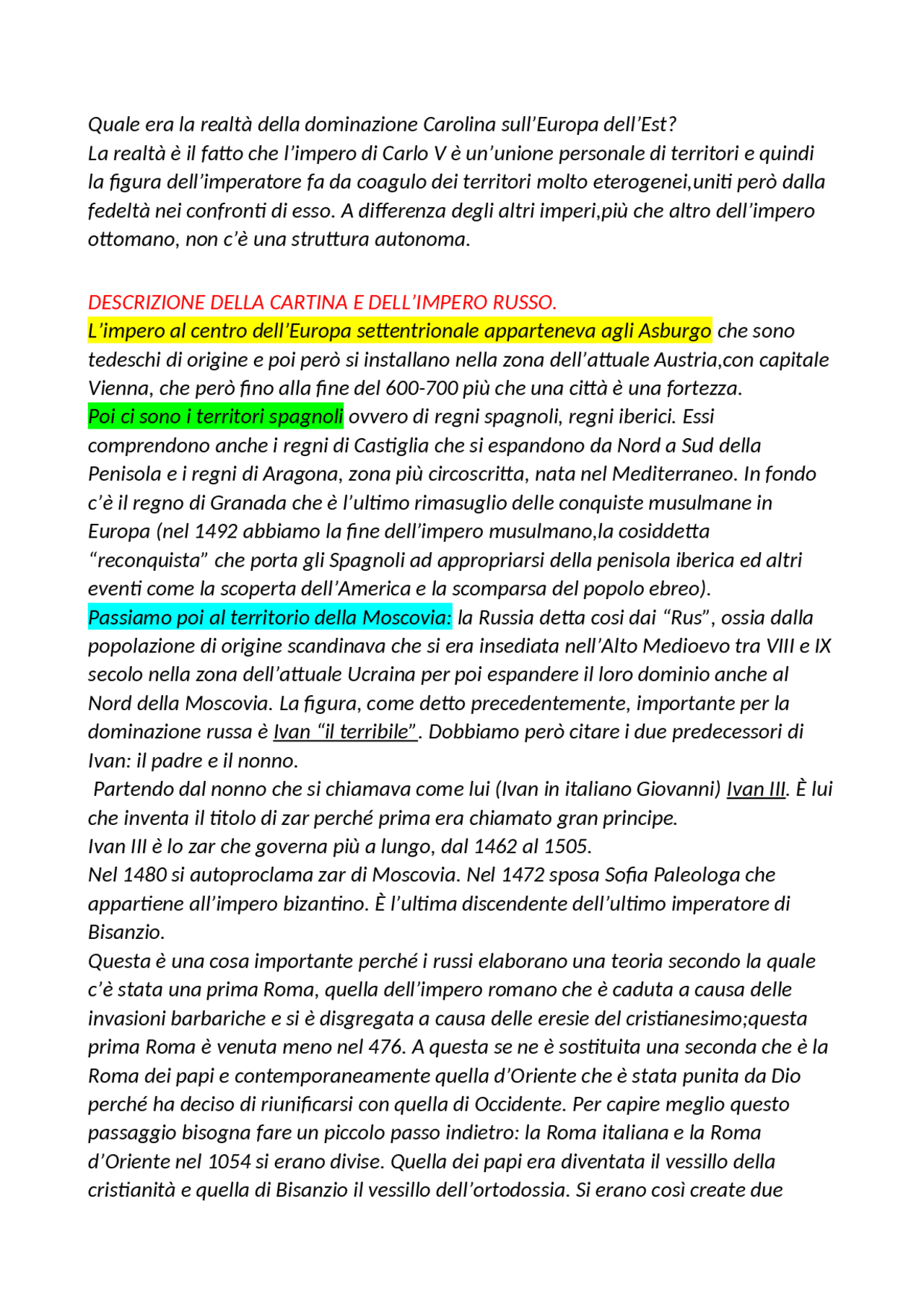 Storia Moderna Parte Due Docsity
