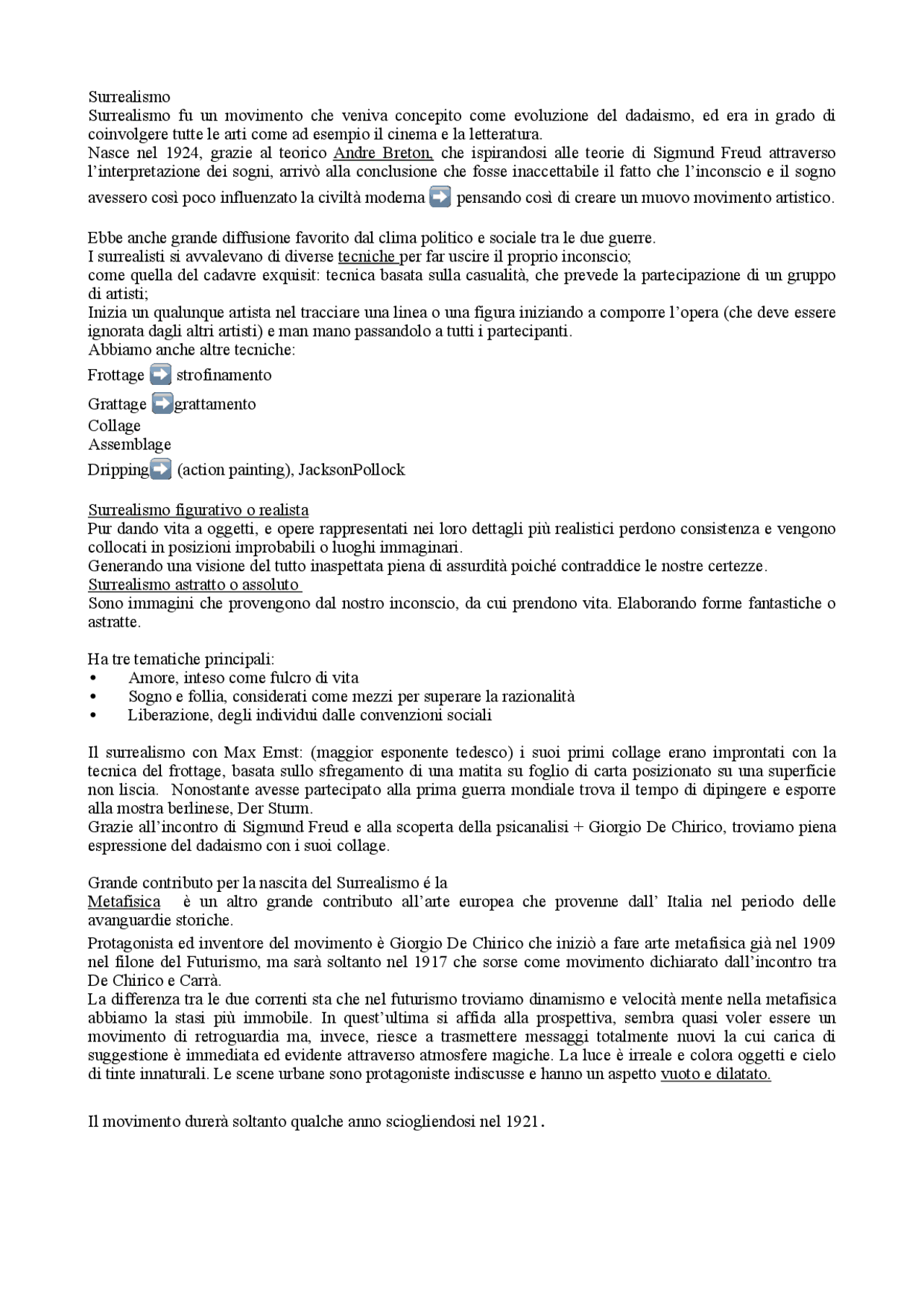 Surrealismo E Metafisica Docsity