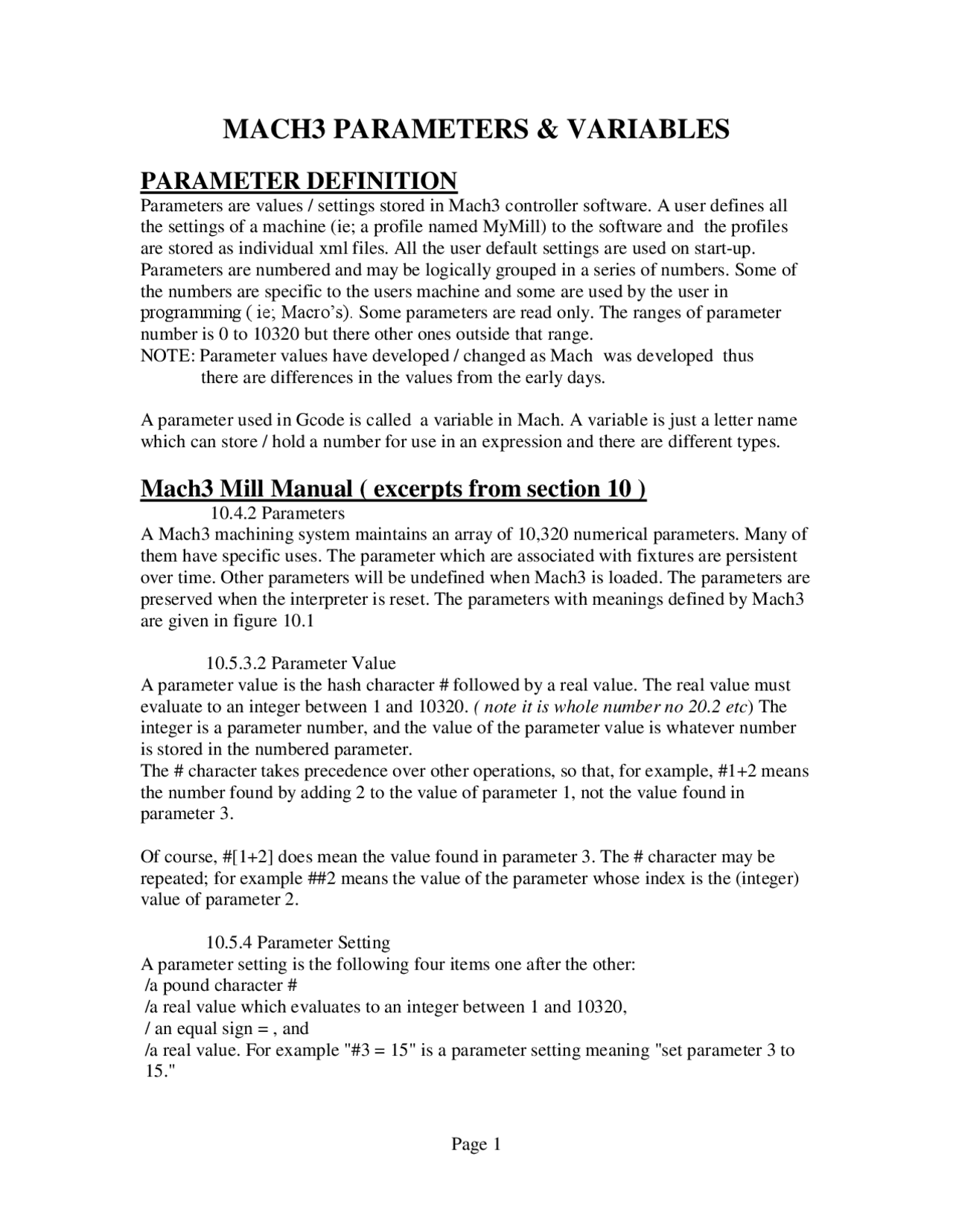 Variables Fanuc RMV1 - Docsity