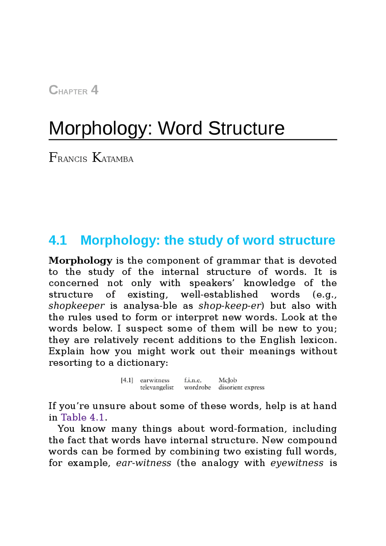 Morphology, Francis Katamba - Docsity