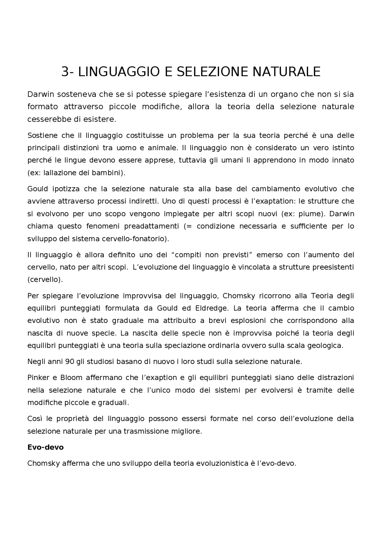 Teoria Del Linguaggio Docsity