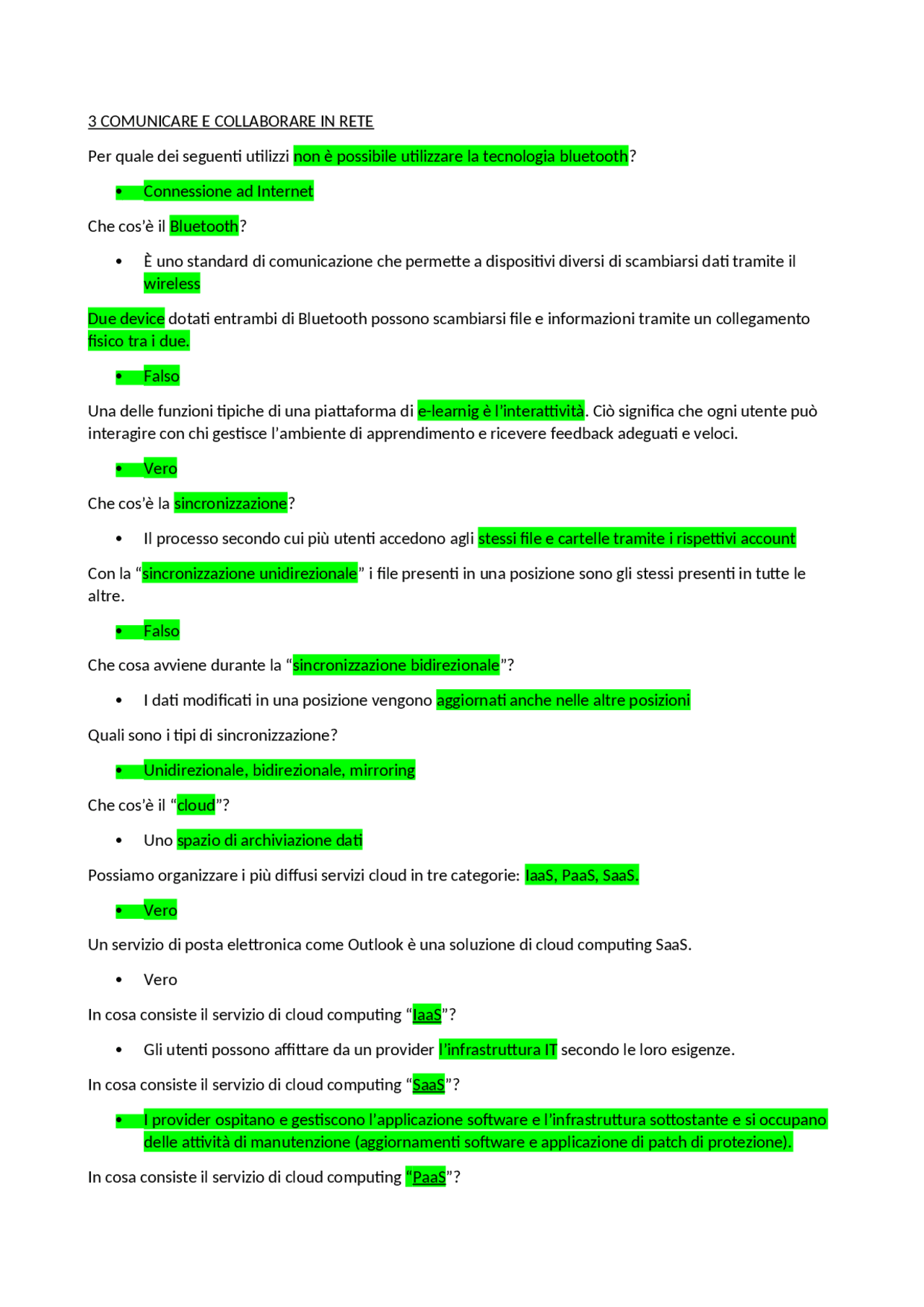 Comunicare E Collaborare In Rete Docsity