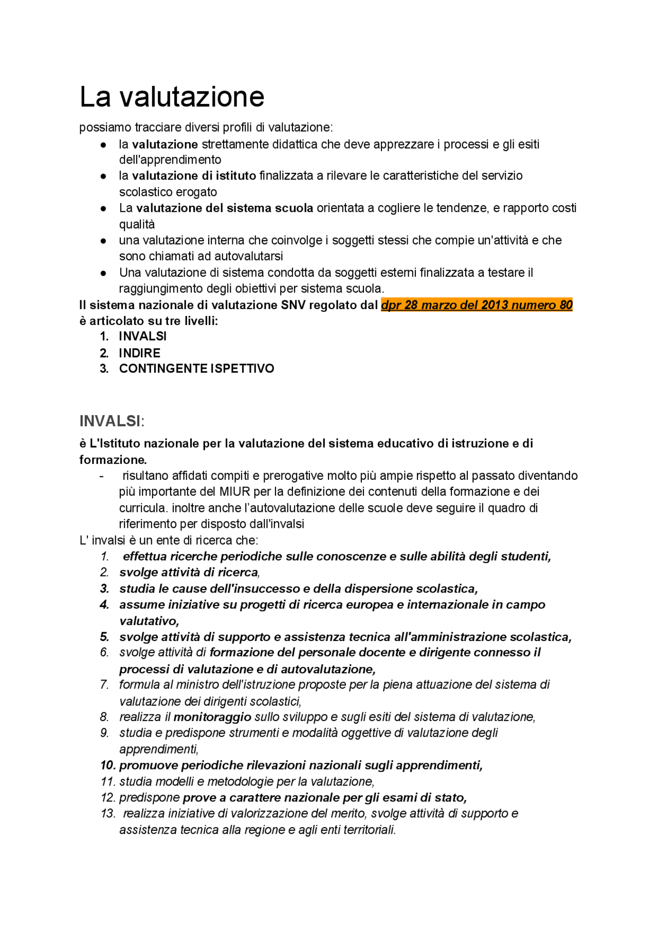Valutazione Scolastica Docsity