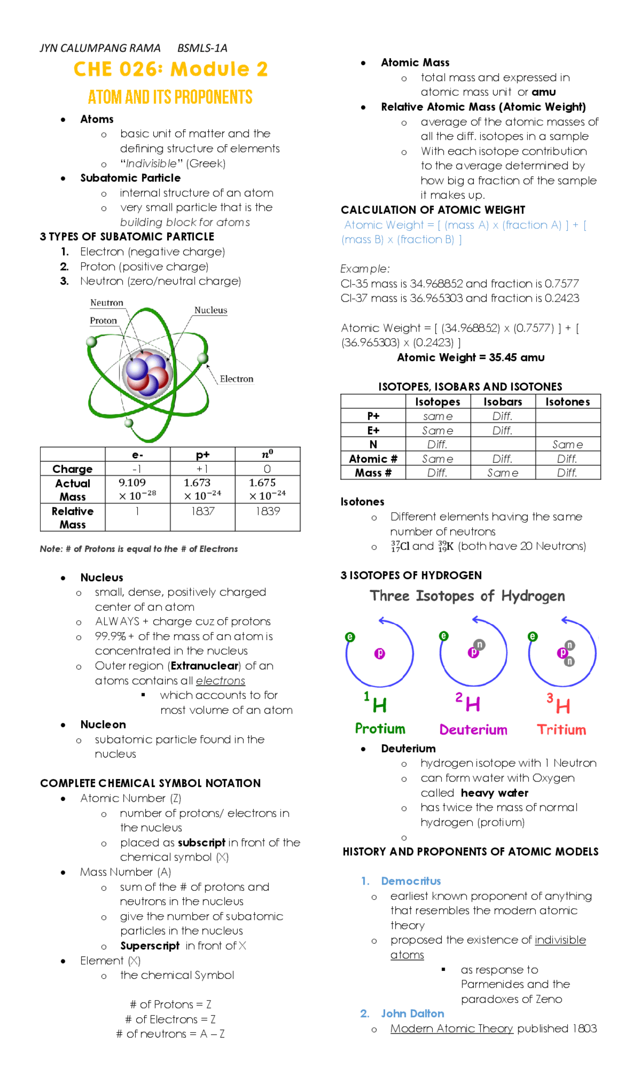 Organic and Inorganic Chemistry | Study notes Organic Chemistry | Docsity