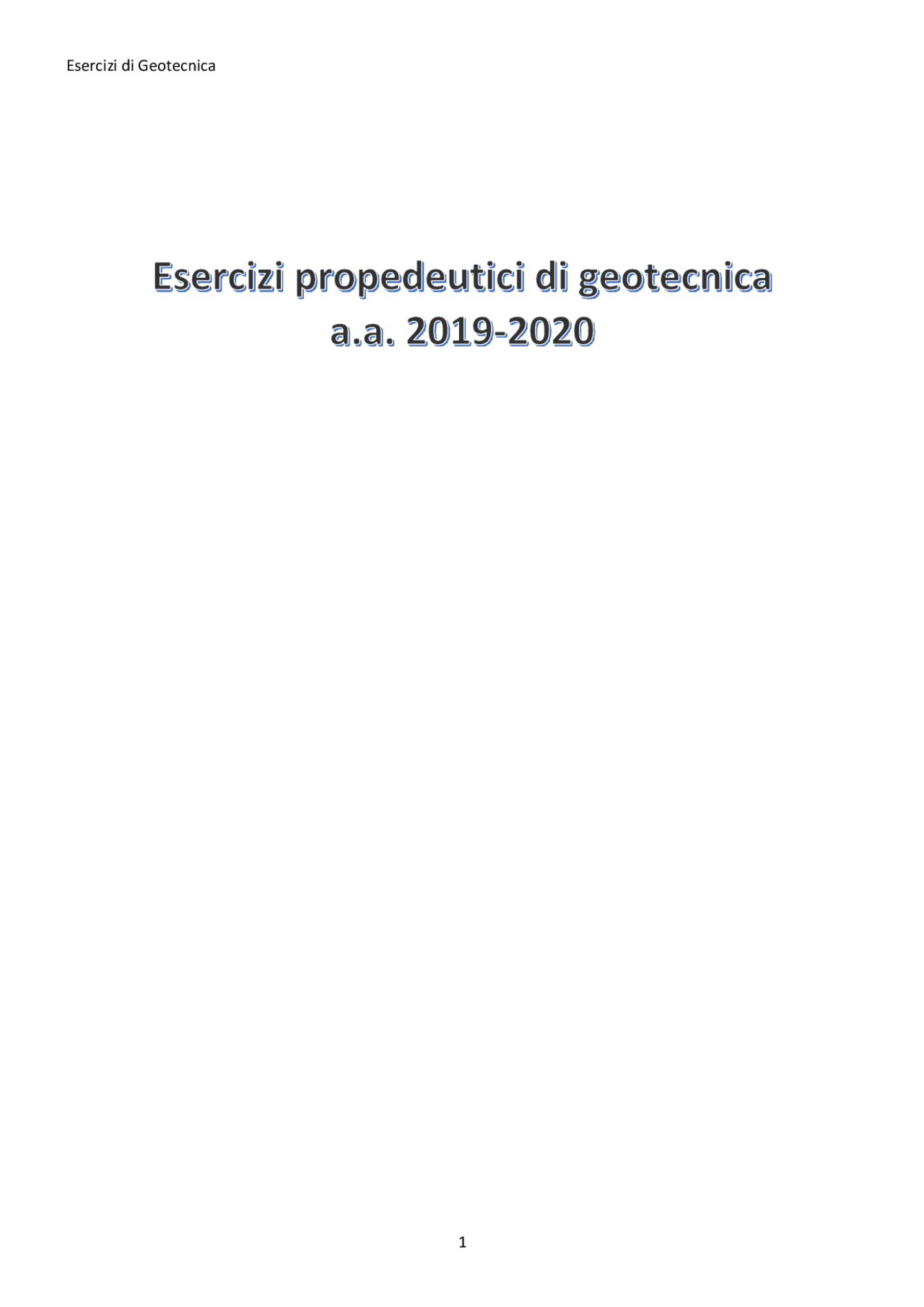 Esercizi Di Geotecnica Docsity