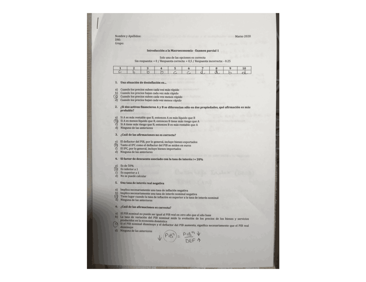 Examen Macroeconomia Exámenes De Macroeconomía Docsity