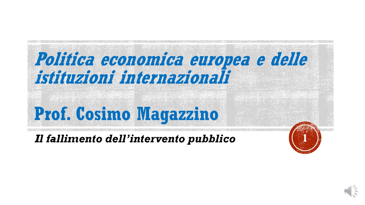 Il Fallimento Dellintervento Ubblico Docsity