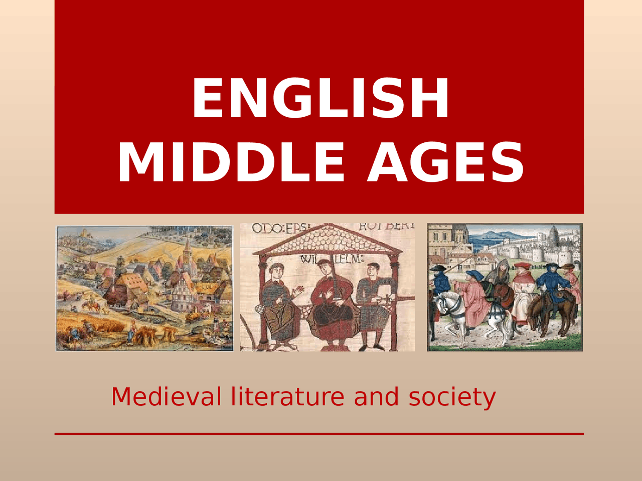ENGLISH MIDDLE AGES: Medieval literature and society, Chaucer | Slide ...