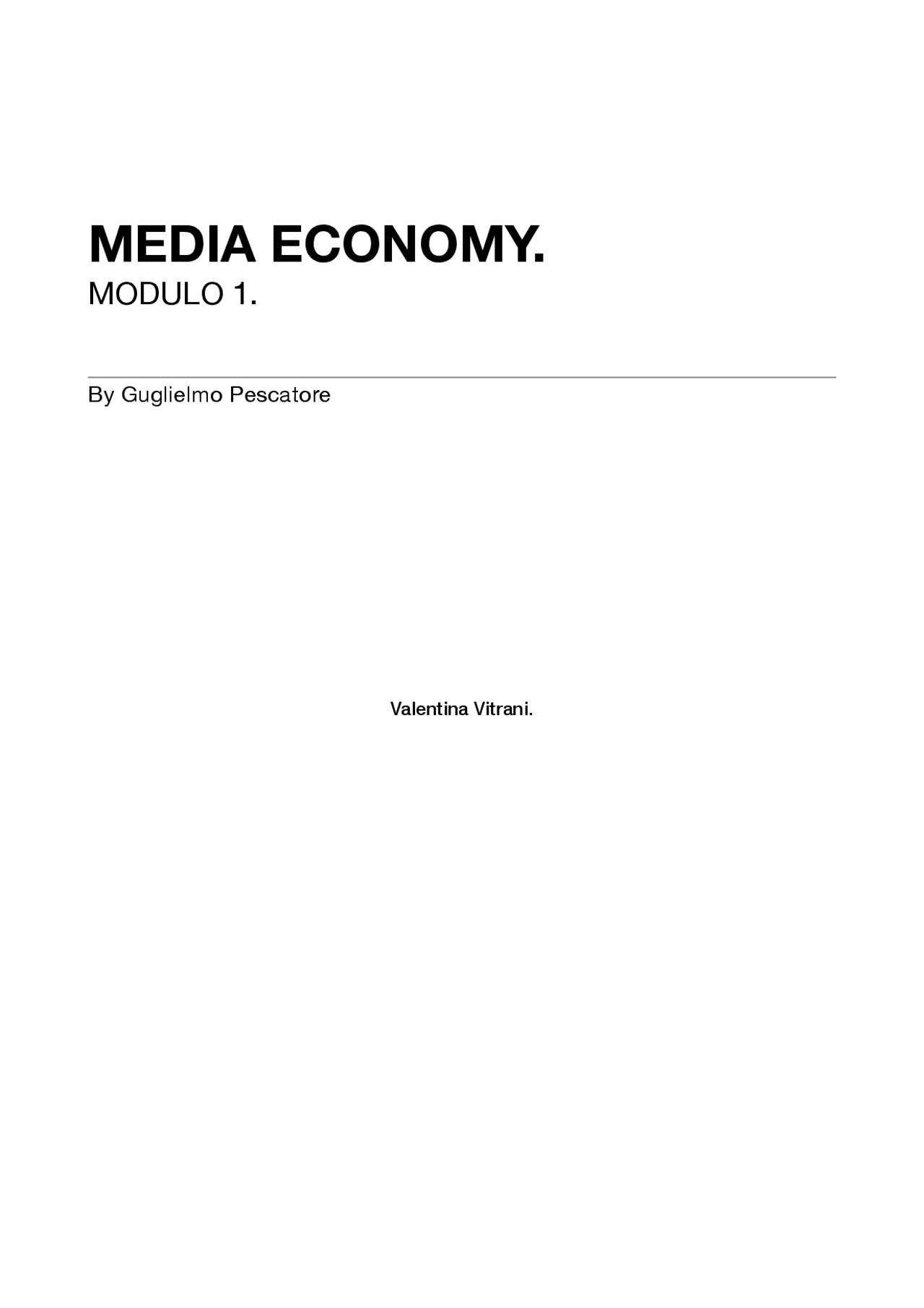 Media Economy. Alan B. Albarran - Docsity